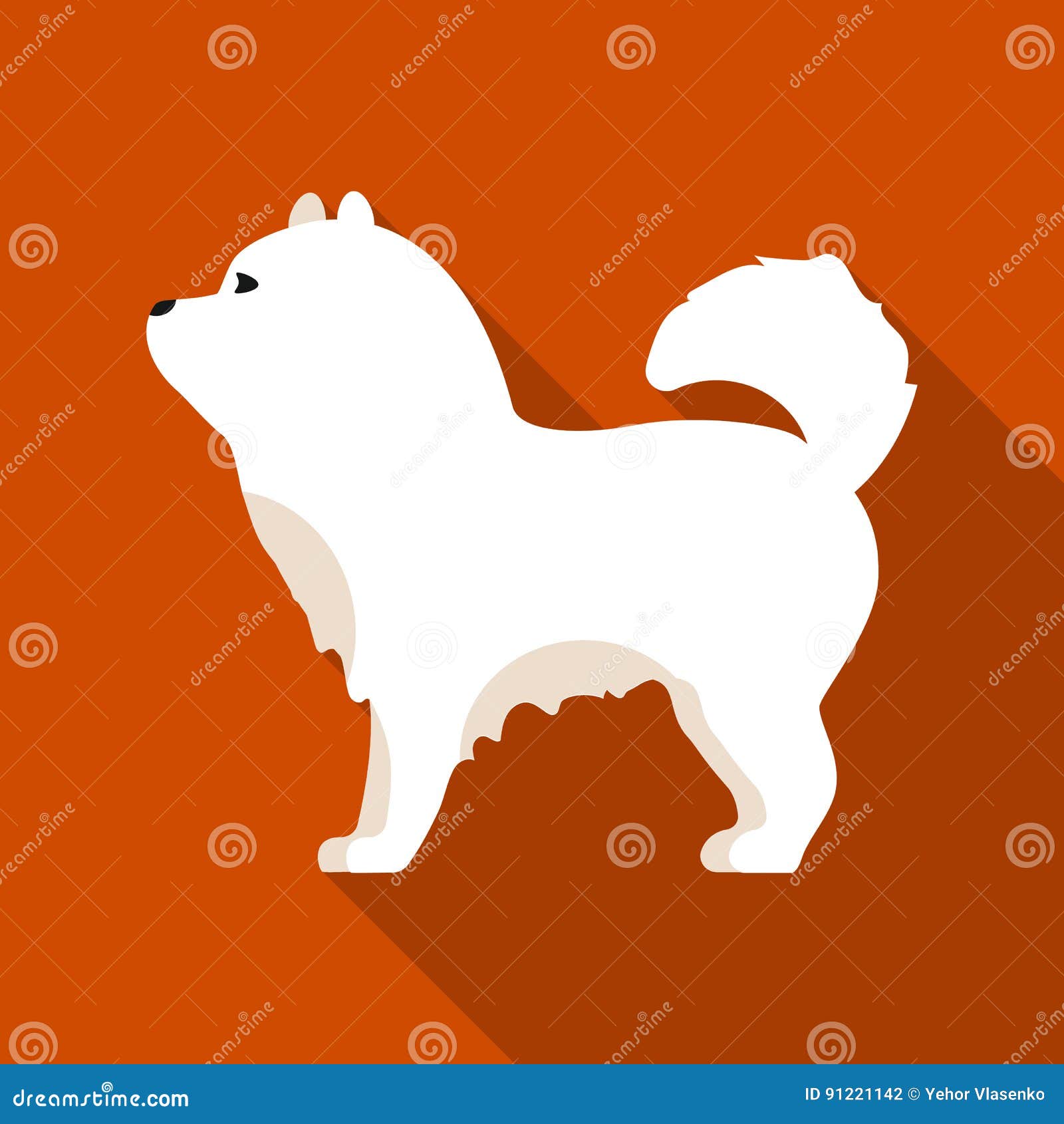 Chow-chow Vector Icon in Flat Style for Web Stock Vector - Illustration ...