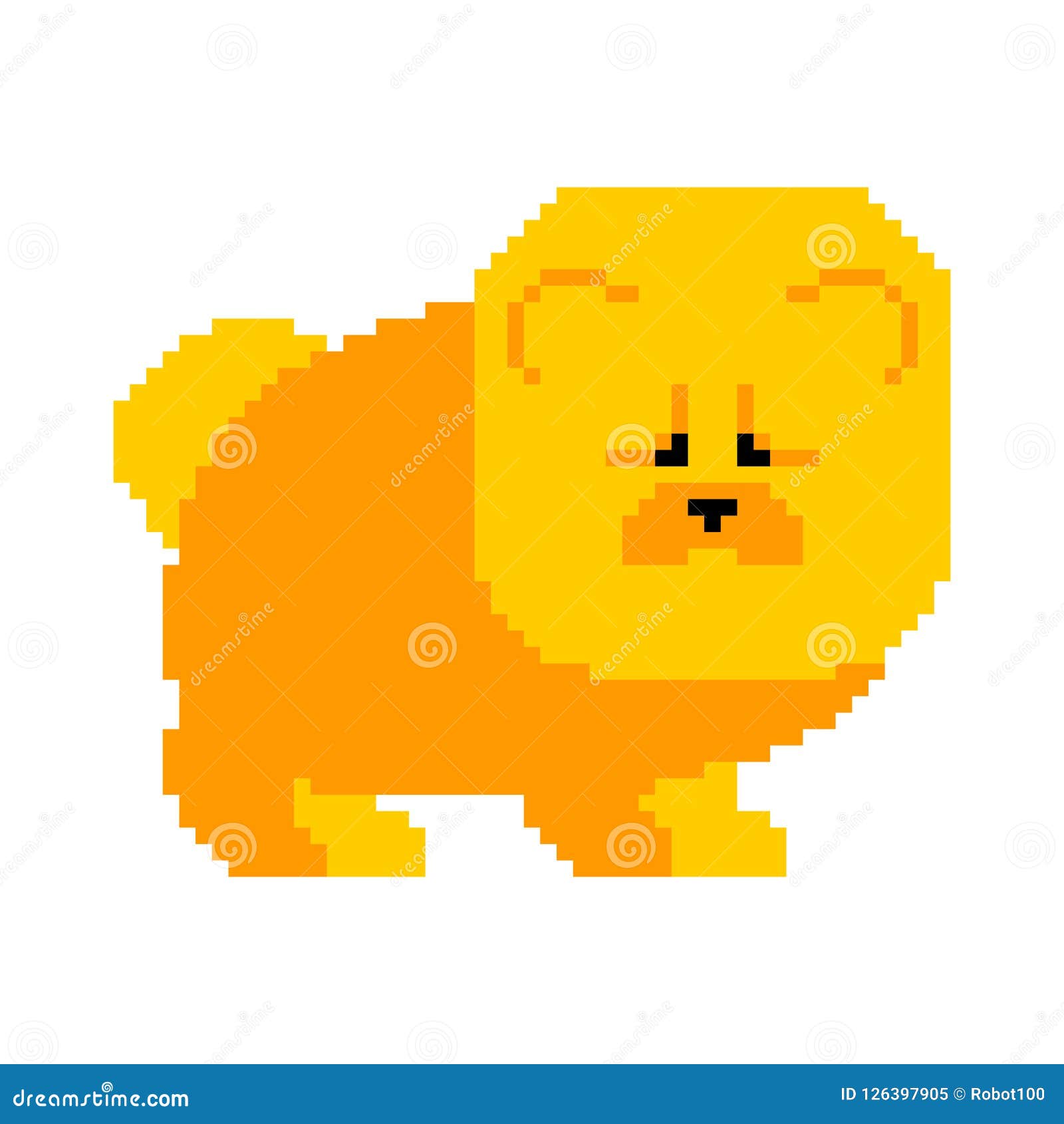 Chow Chow Pixel Art. Dog 8 Bit Stock Vector - Illustration of generated ...