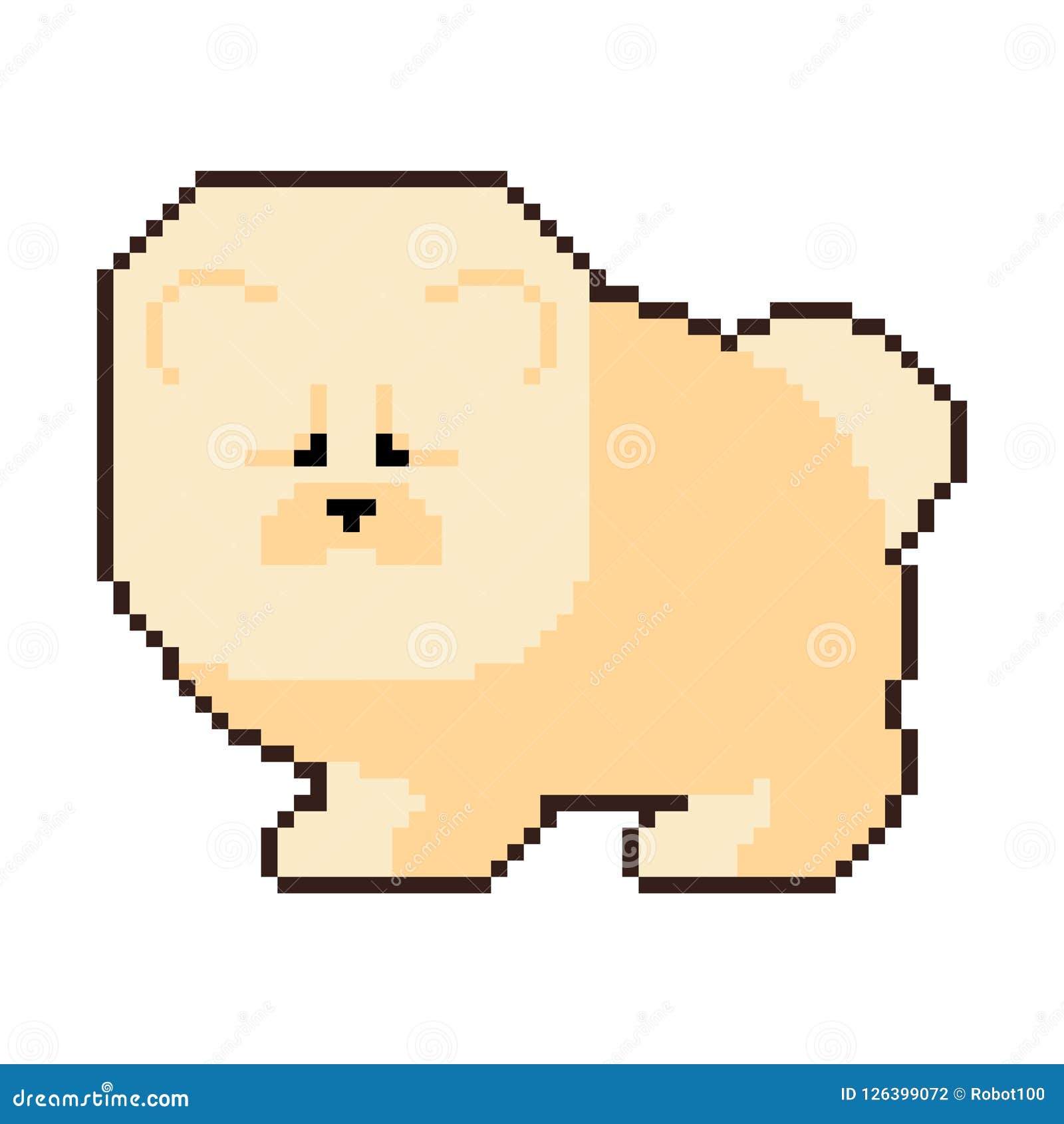 Chow Chow Pixel Art. Dog 8 Bit Stock Vector - Illustration of canine ...