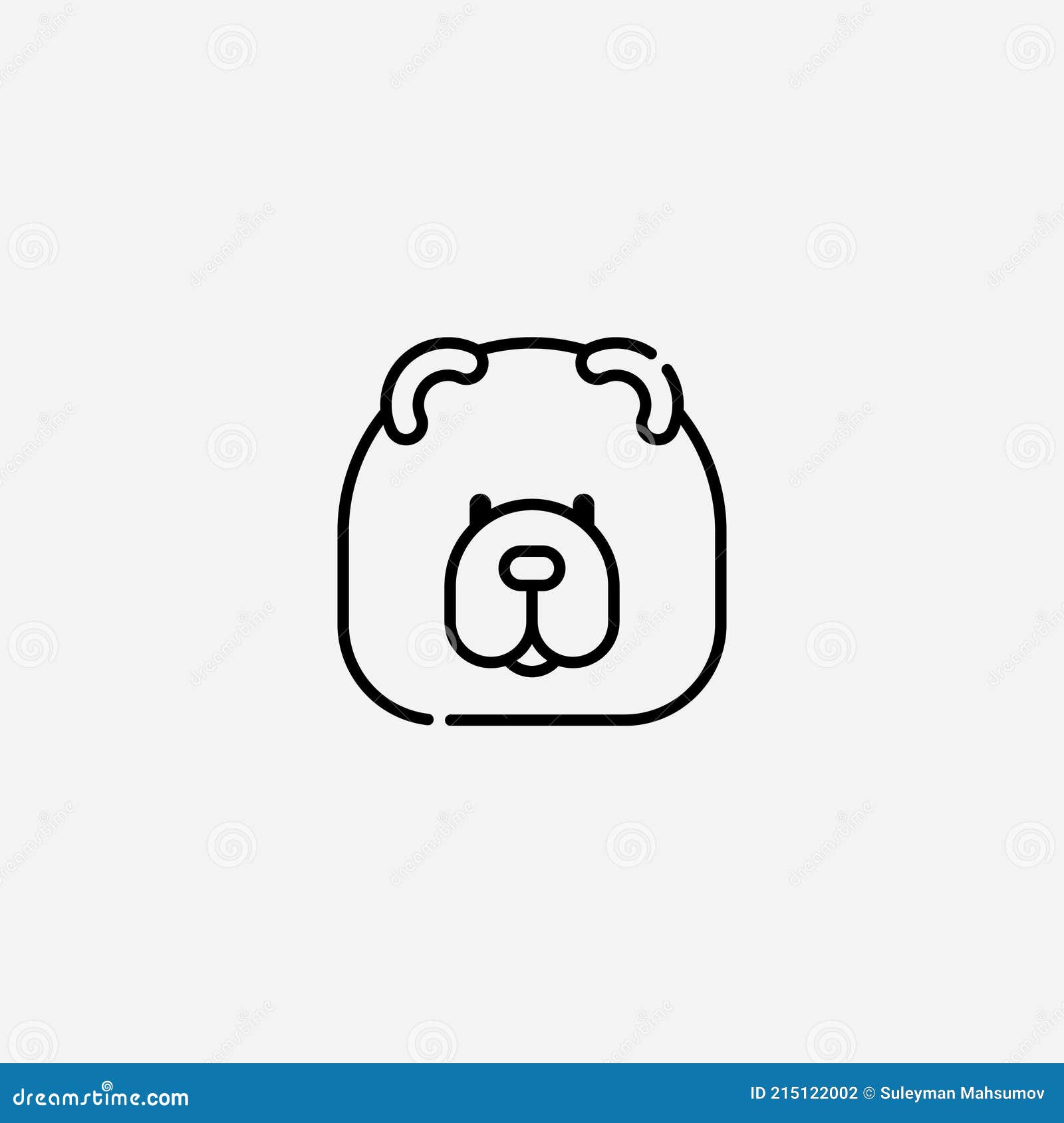 Chow Chow Vector Icon Sign Symbol Stock Vector - Illustration of ...