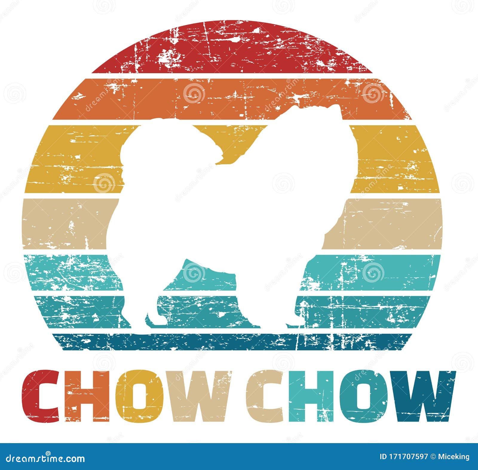 Chow-chow Silhouette Real Word Vector Illustration | CartoonDealer.com ...