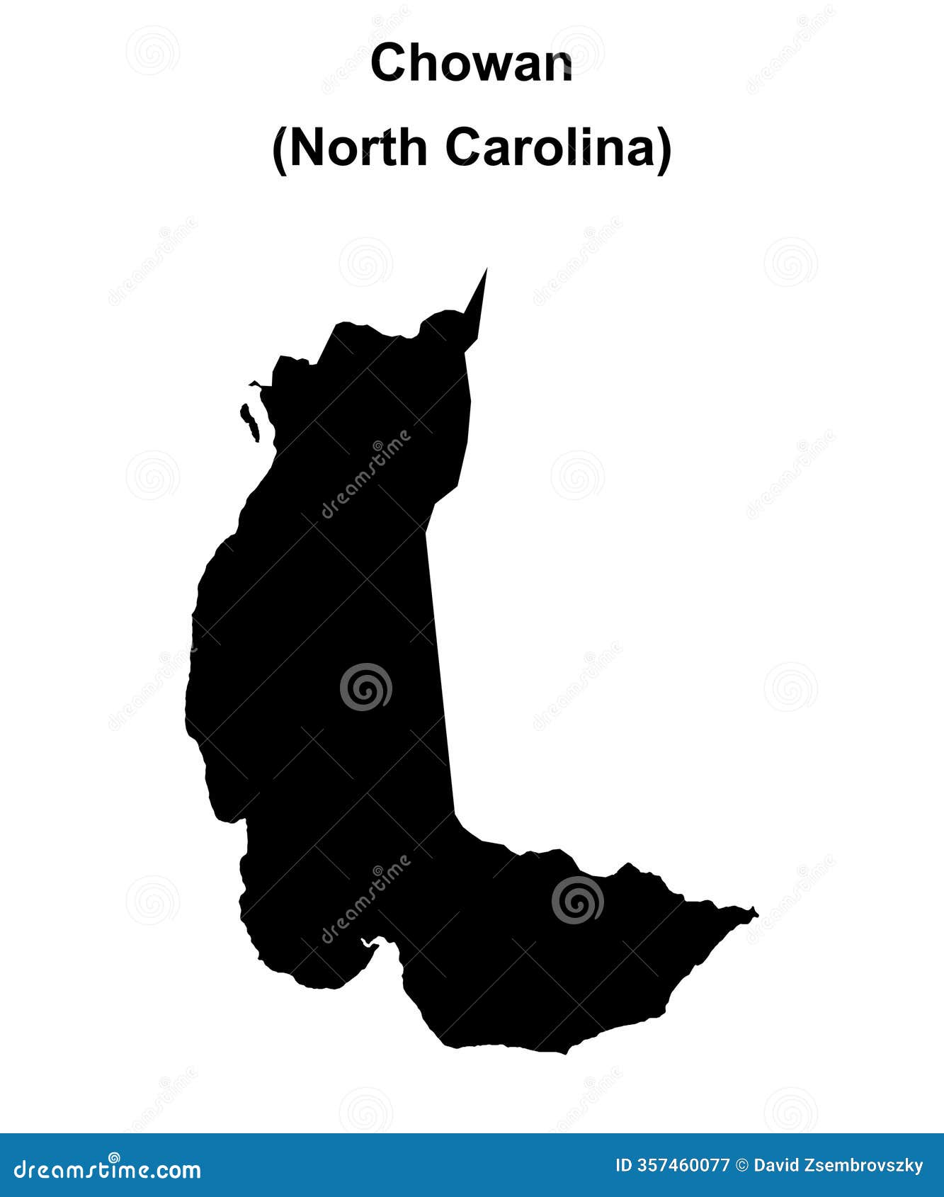 Map Of Chowan County In North Carolina State On White Background ...