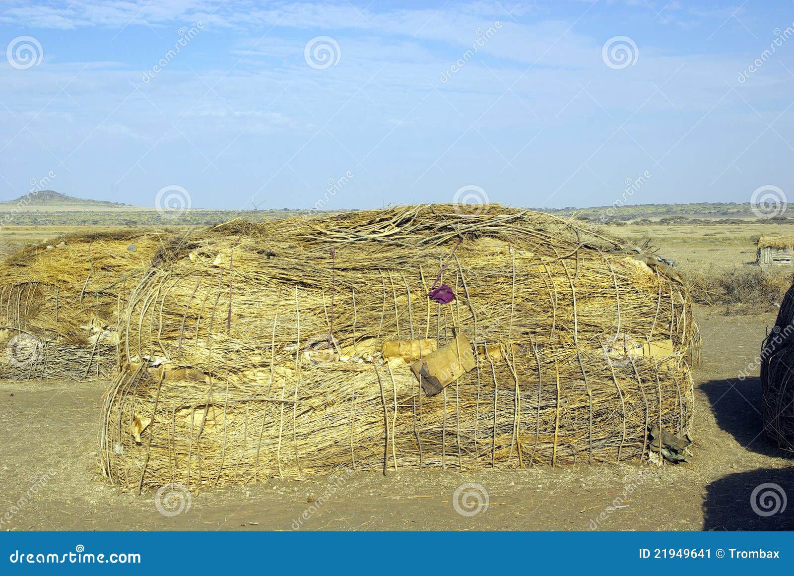 Choza de Maasai imagen de archivo. Imagen de gente, vertiente - 21949641