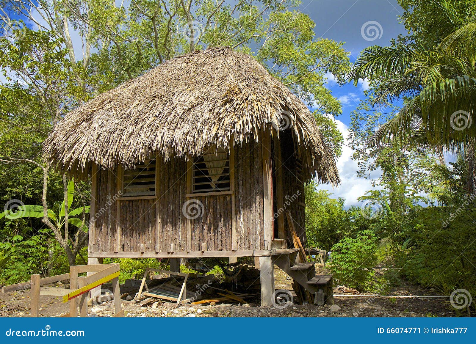 Choza Tradicional En Belice Imagen de archivo - Imagen de maya, viejo ...