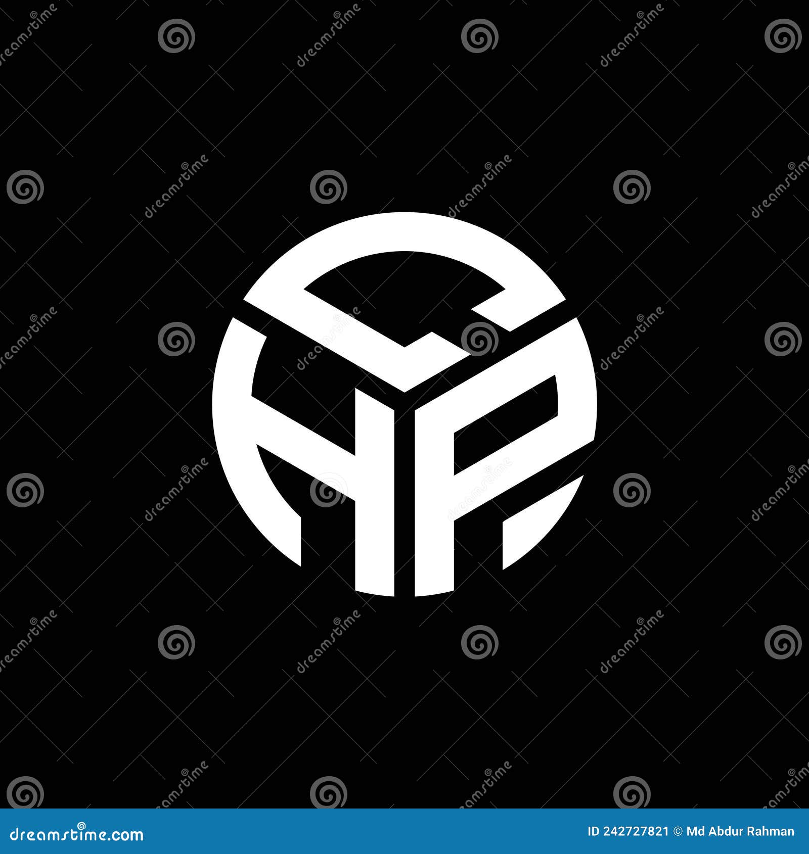 CHP Letter Logo Design on Black Background. CHP Creative Initials ...