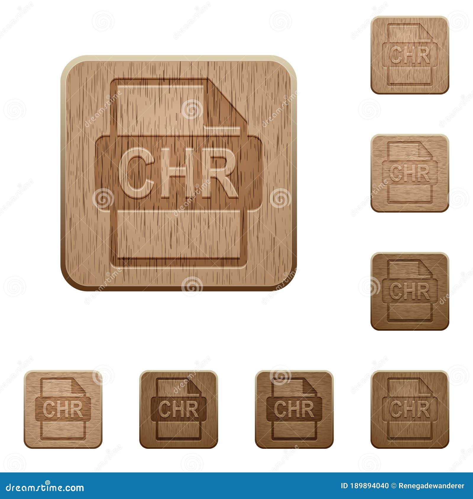 CHR File Format Wooden Buttons Stock Vector - Illustration of pieces ...