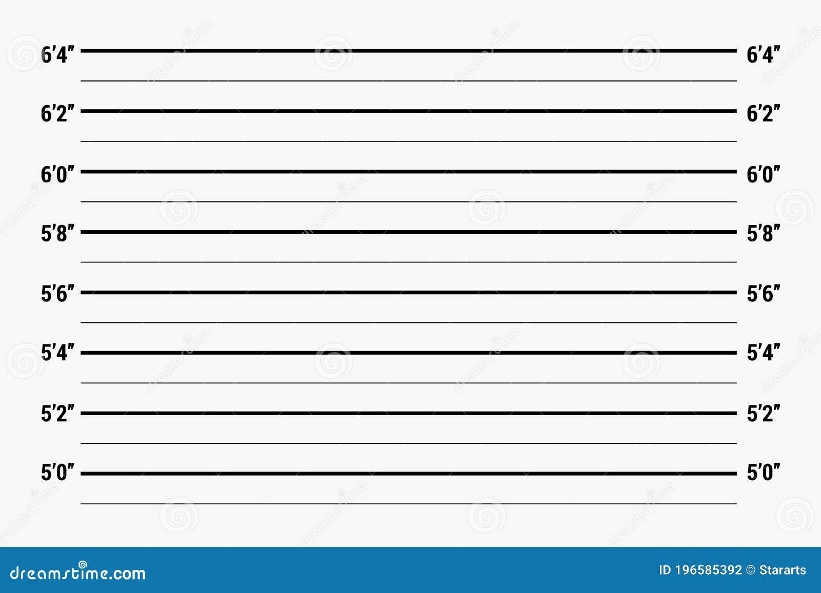 Chriminal Height Mugshot Lines for Police Verification Stock Vector ...