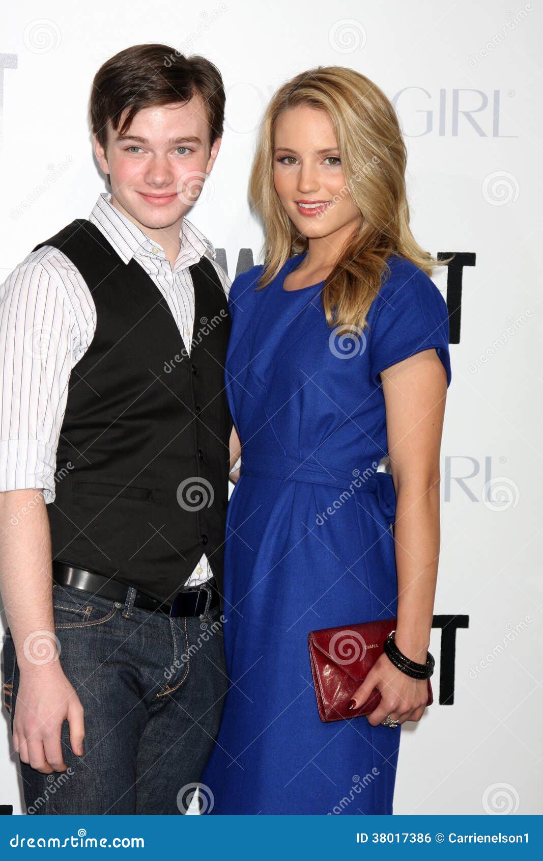 Chris Colfer, Dianna Agron redactionele foto. Image of theater - 38017386
