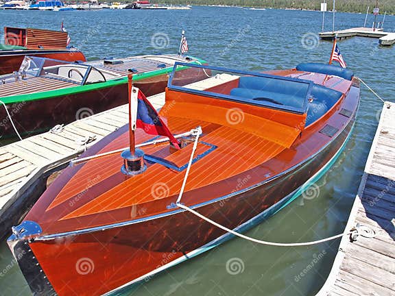 Chris Craft Speed Boat stock image. Image of retro, teak - 28880651