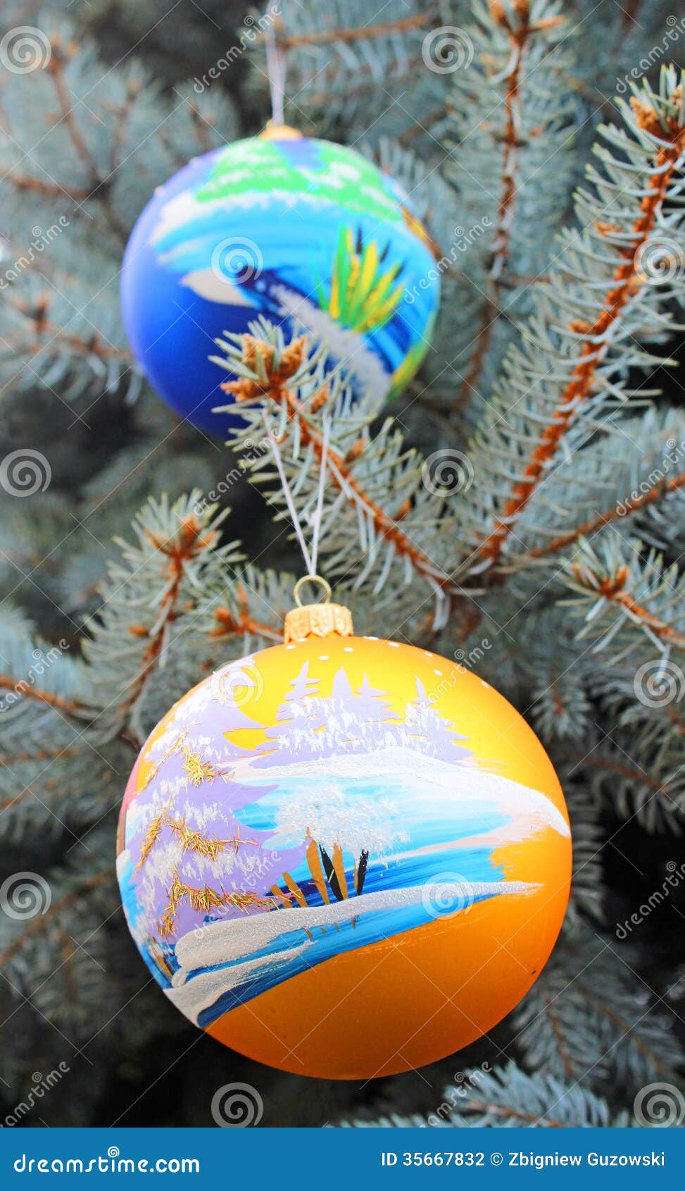 Chrismas ball stock photo. Image of tree, isolated, satin - 35667832