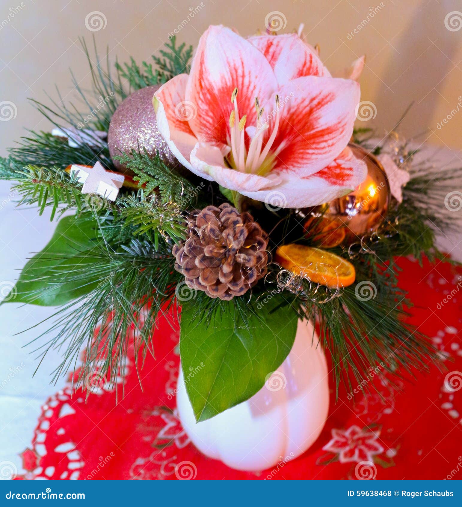 Chrismas Flowers stock photo. Image of berry, flower - 59638468