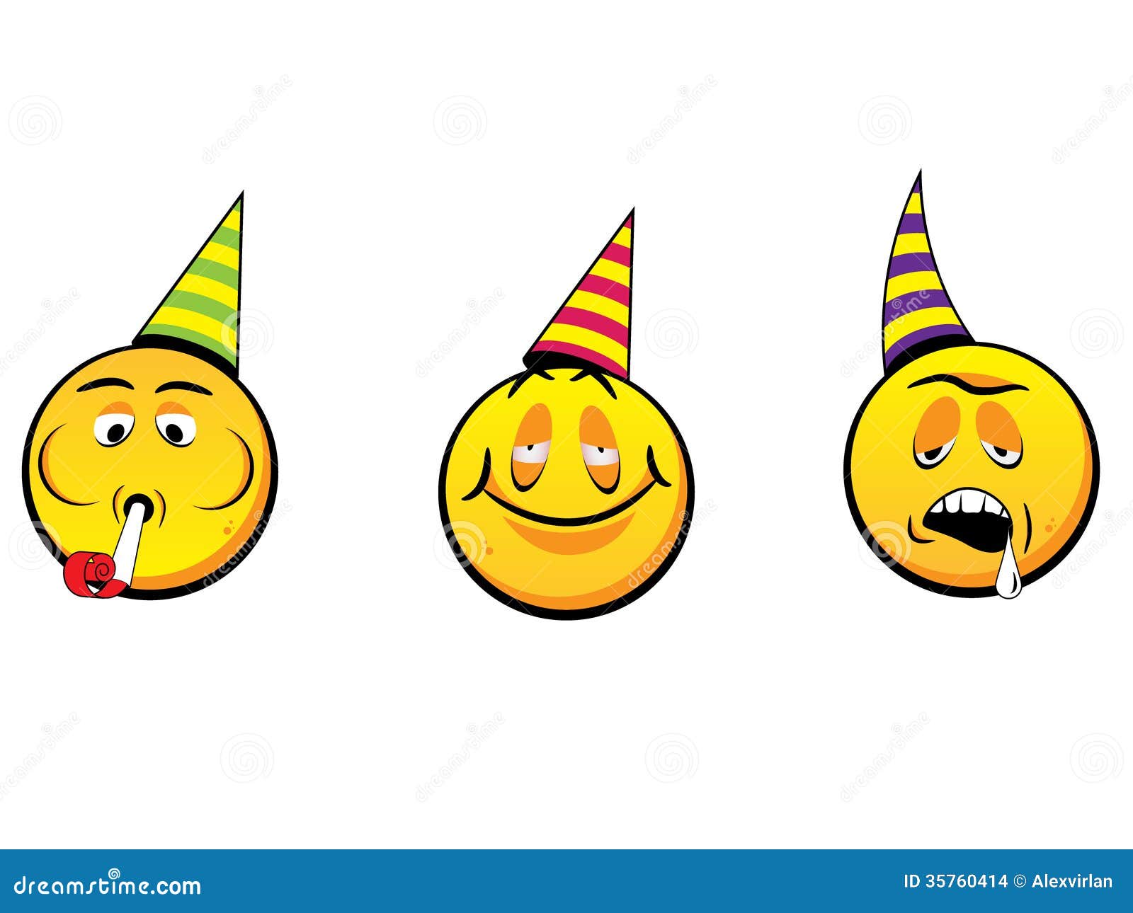 Party smiley faces stock vector. Illustration of concept - 35760414