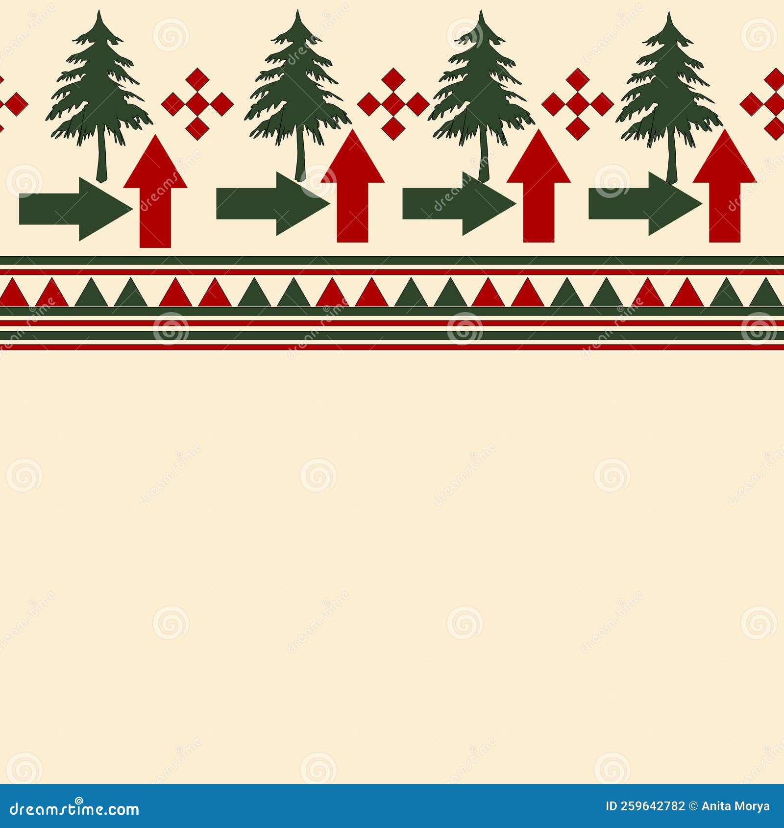 Chrismas Tree Shape and Arrow Design Stock Illustration - Illustration ...