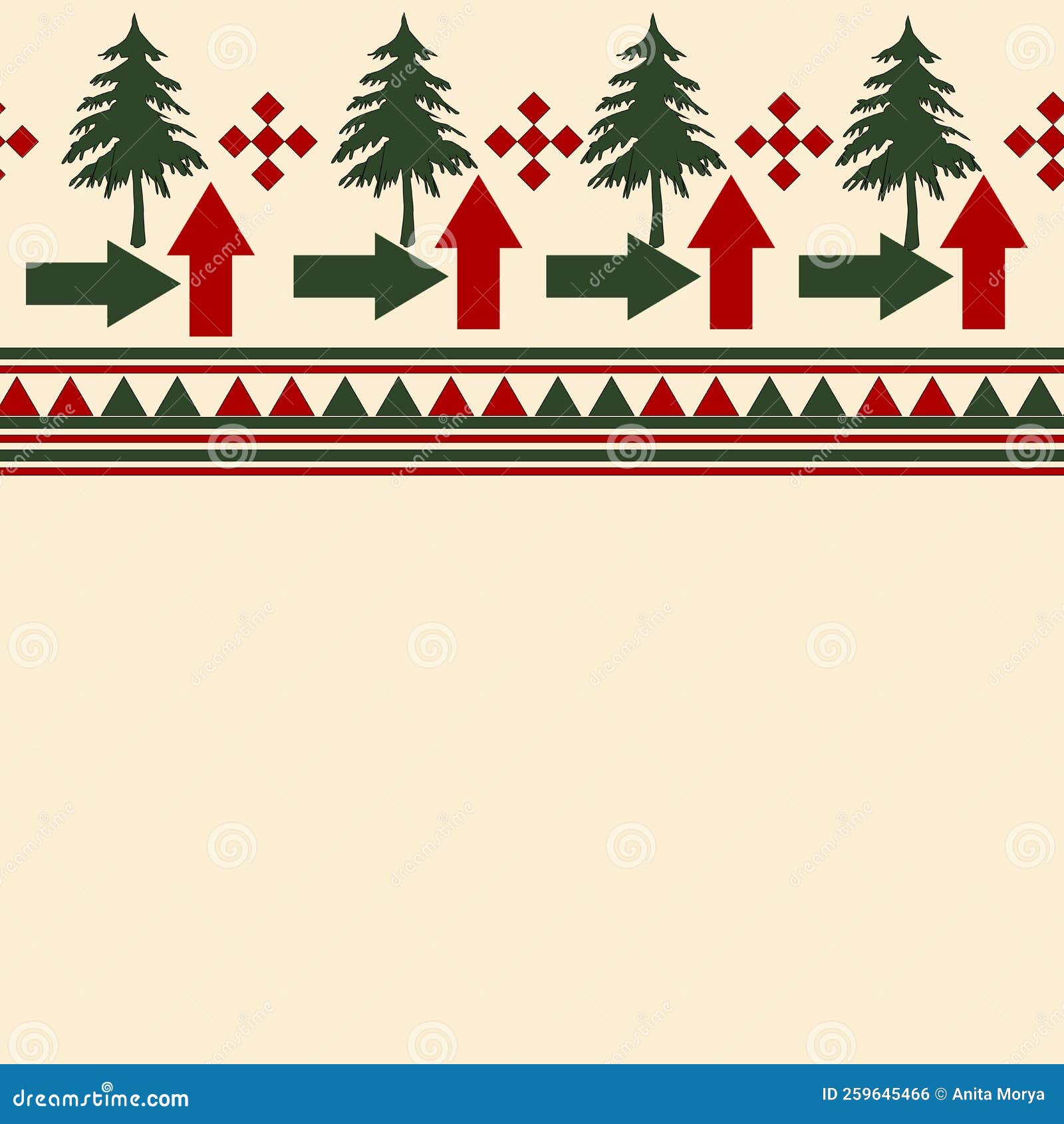 Chrismas Tree Shape and Arrow Design Stock Illustration - Illustration ...