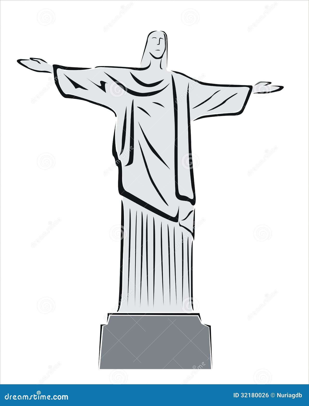 Christ from brazil stock vector. Illustration of religion - 32180026