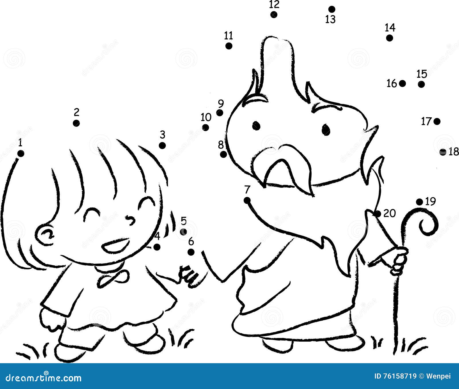 Christ and Children Join the Number 1 To 20 Stock Illustration ...