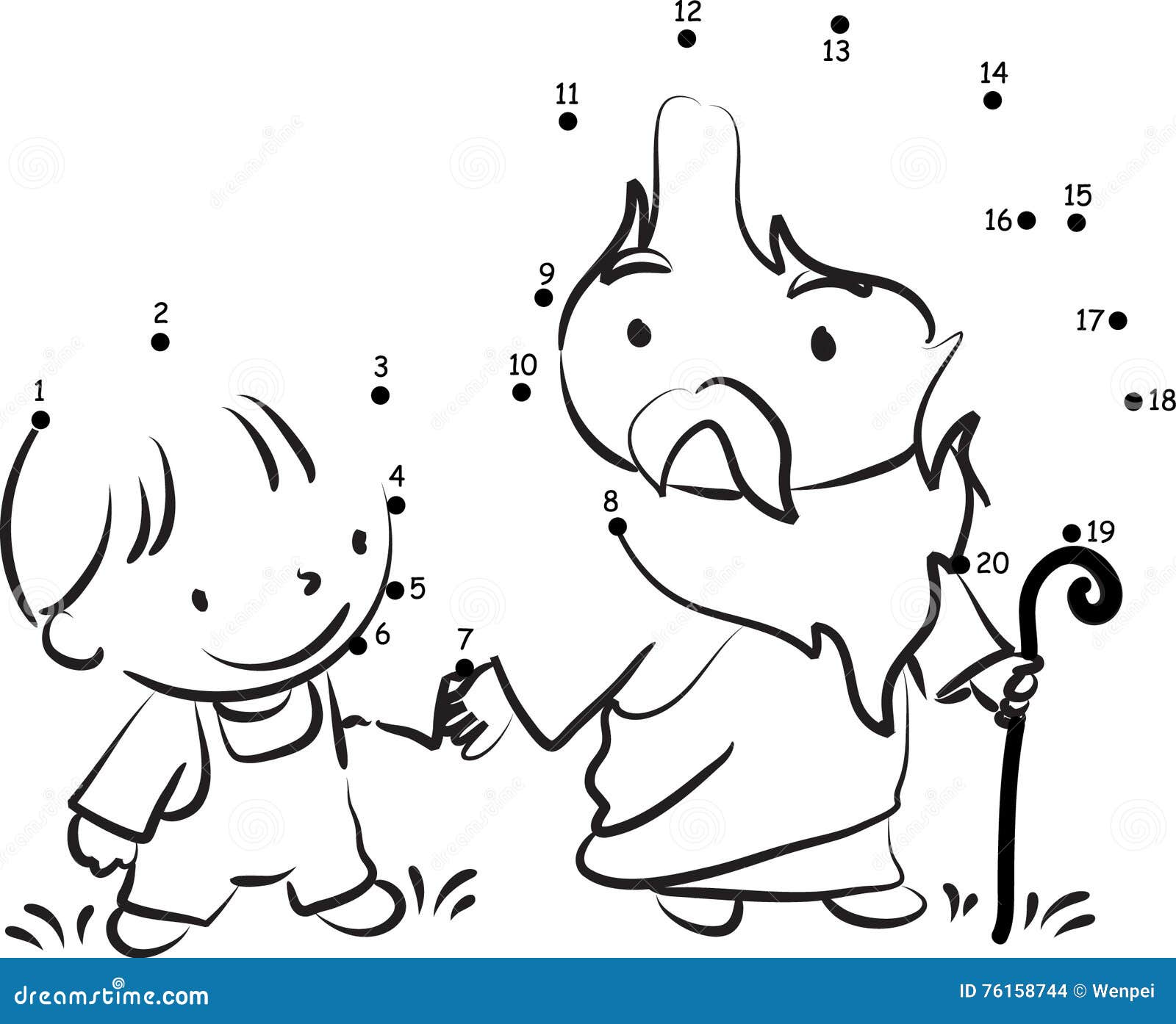 Christ and Children Join the Number 1 To 10 Stock Illustration ...