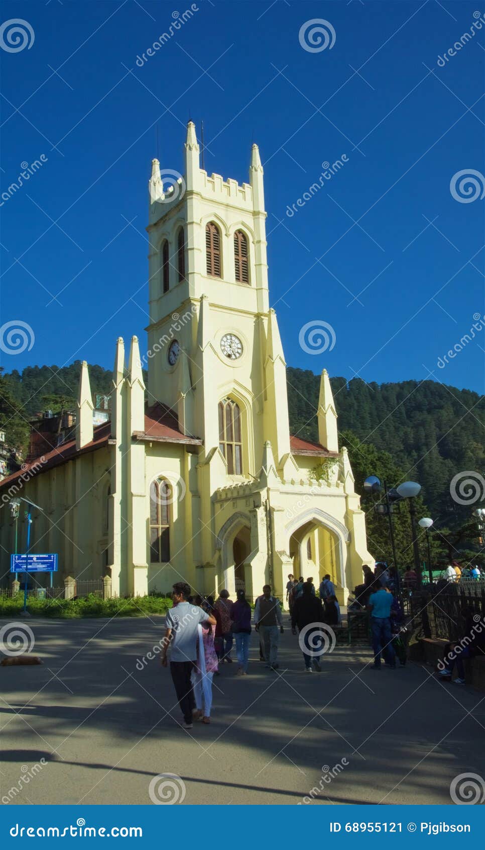 Christ church Shimla editorial photo. Image of clock - 68955121