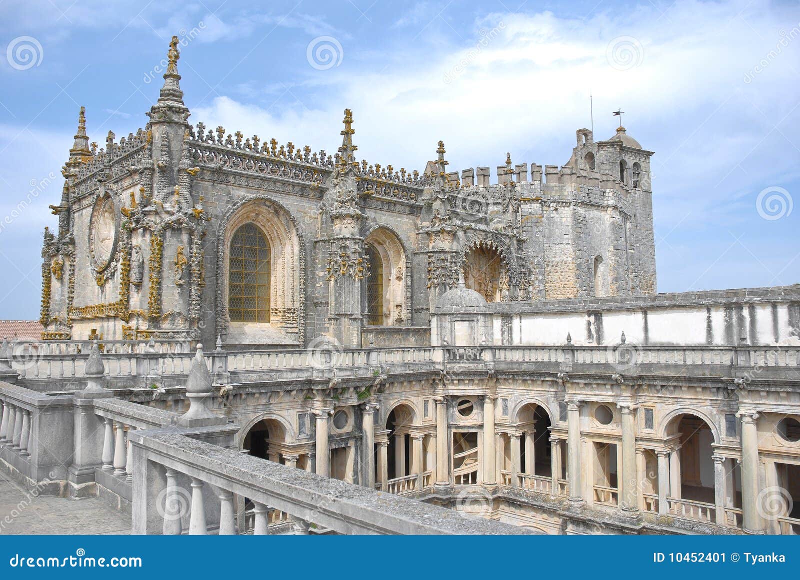 Manuelin Style Window In Convent Of Christ In Tomar ,Portugal Stock ...