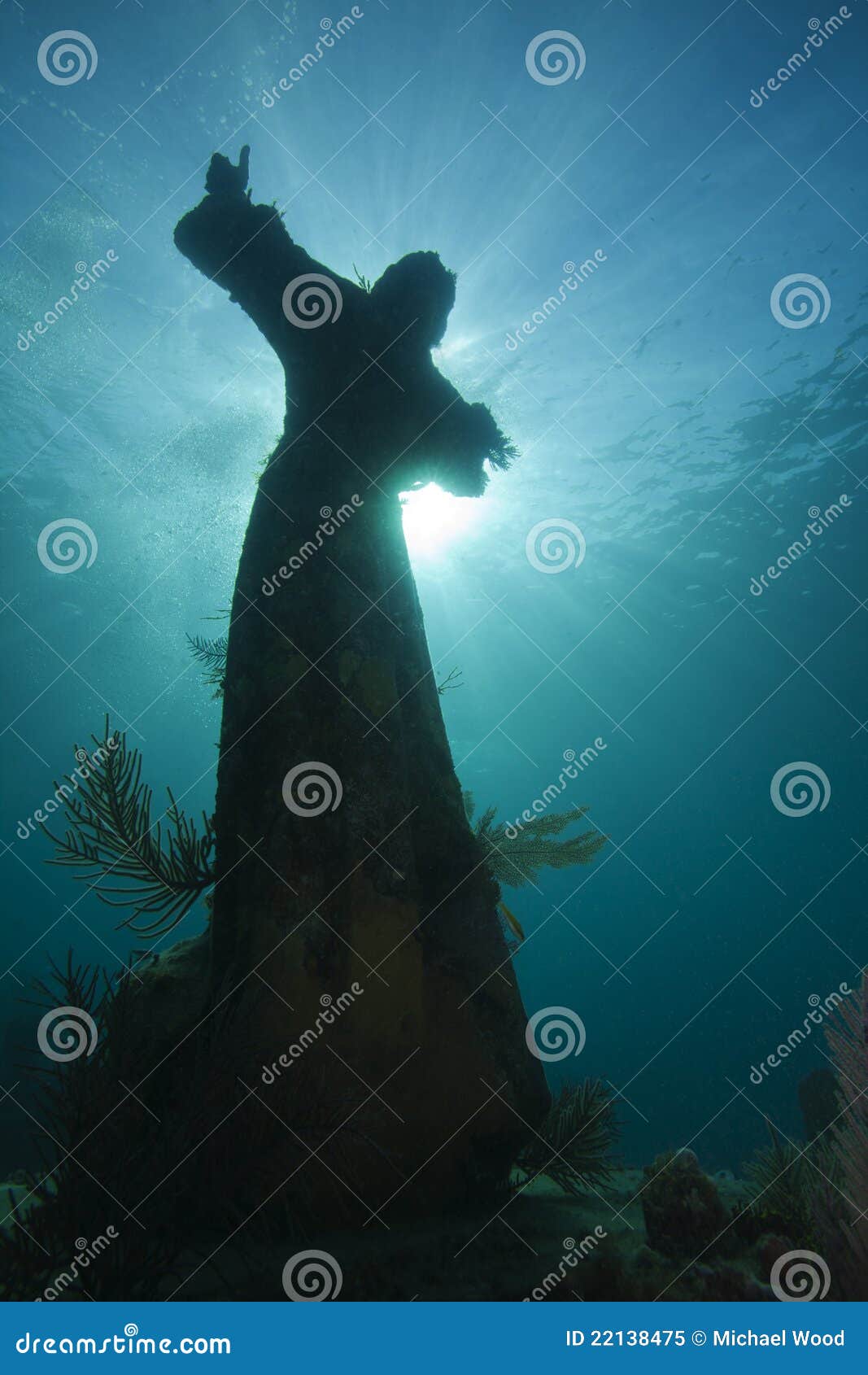 Christ of the Deep - Underwater Sculpture Stock Image - Image of ...