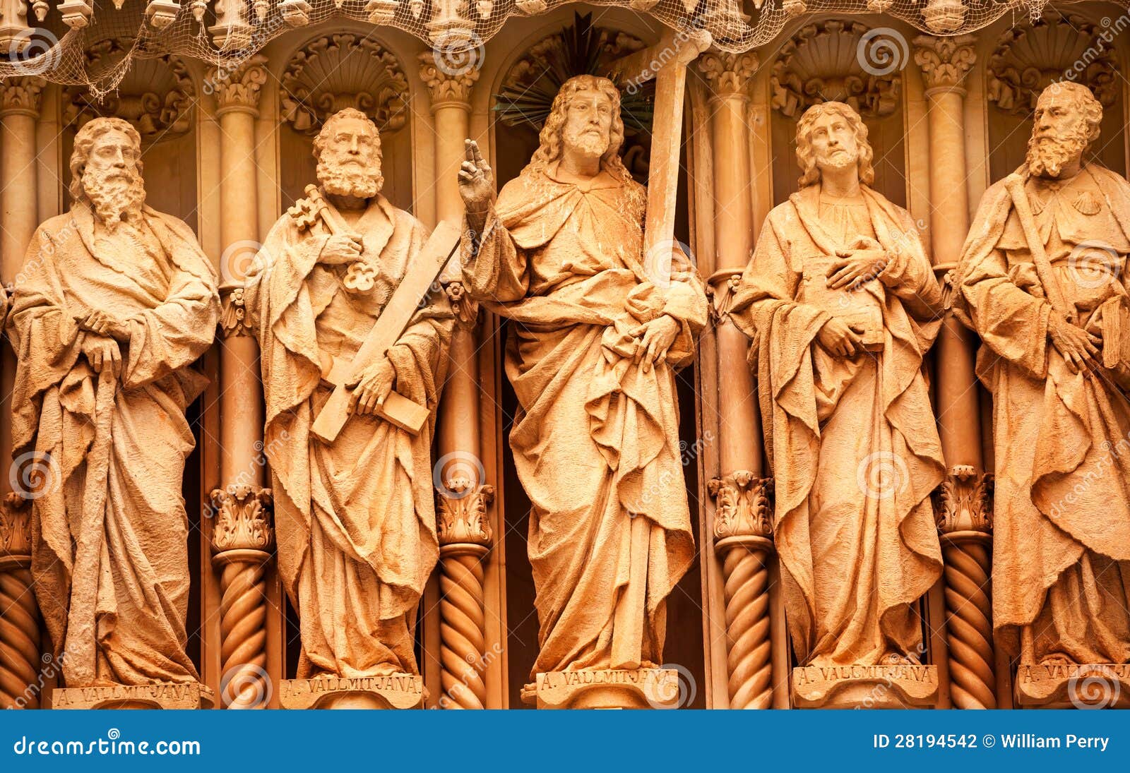 Christ Disciple Statues Monestir Monastery of Montserrat Spain Stock ...