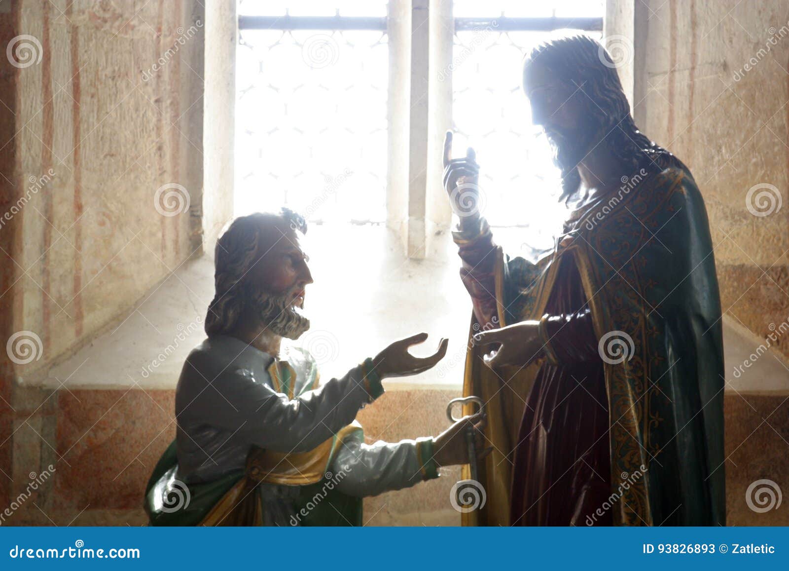 Christ Handing the Keys To Peter Stock Image - Image of beautiful ...