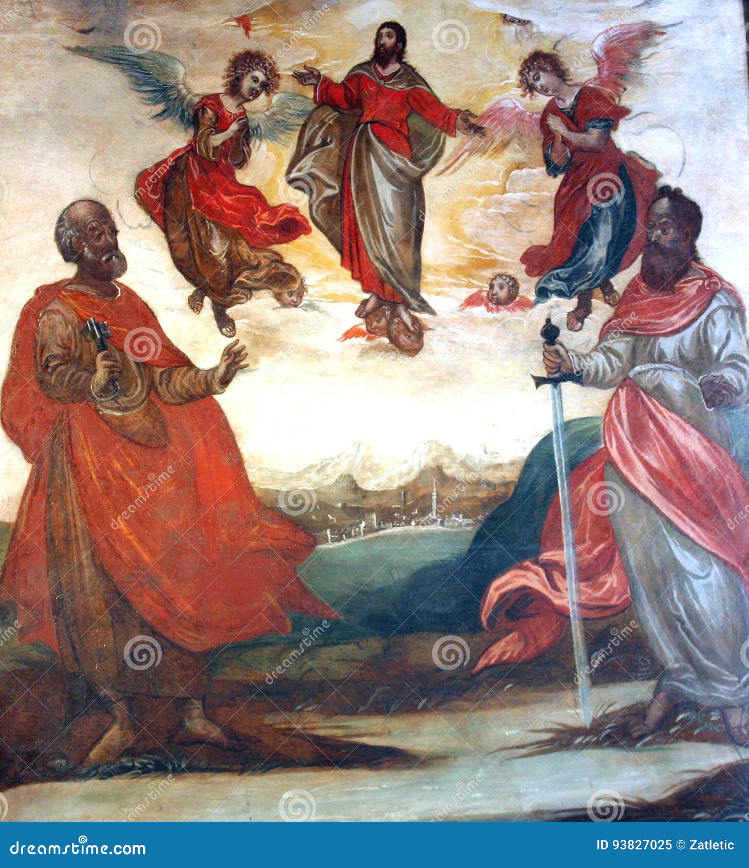 Christ In Heaven With Saints Peter And Paul Royalty-Free Stock Photo ...