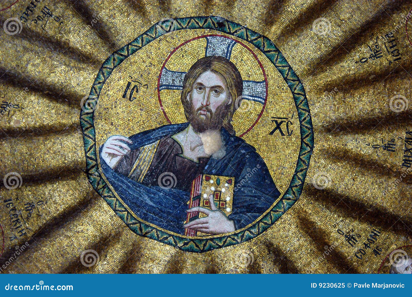 Christ jesus mosaik redaktionell foto. Bild av konstantinopel - 9230625
