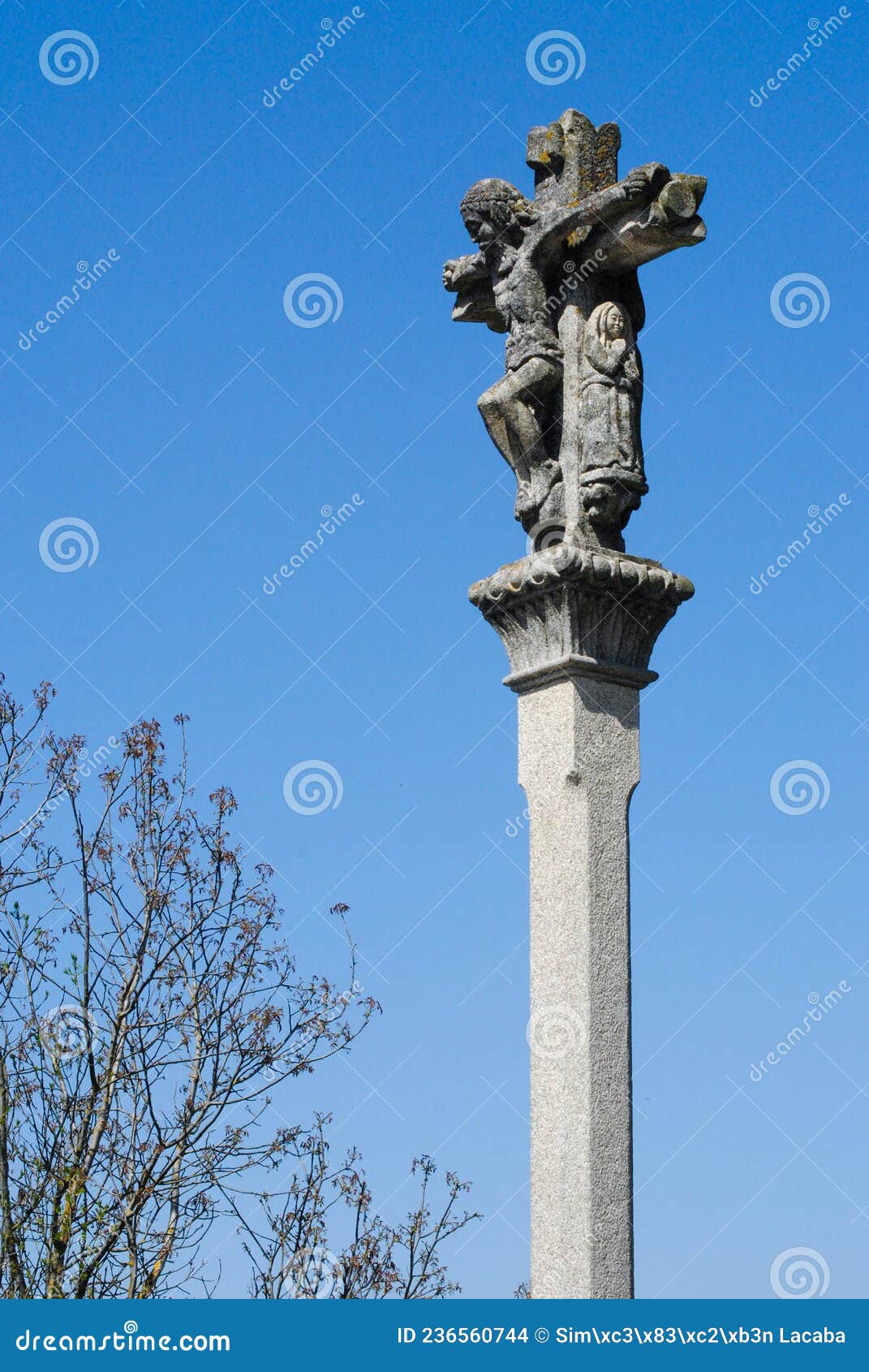 Christ on a pillar stock photo. Image of cross, revival - 236560744