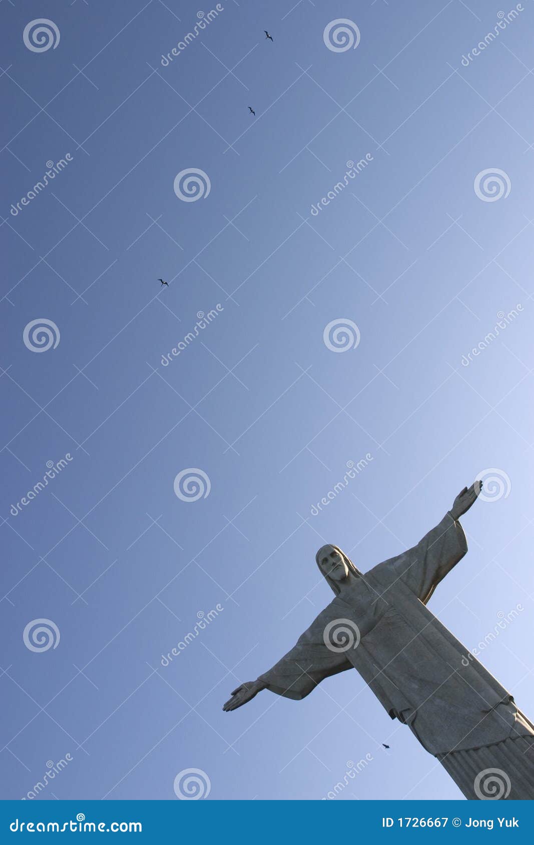 Christ Redeemer And Birds Picture. Image: 1726667