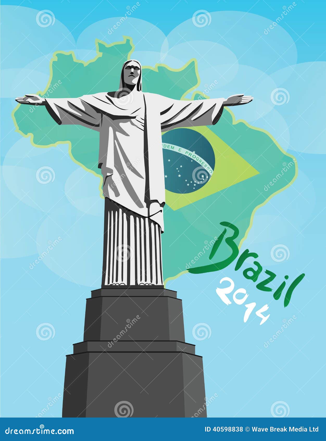 Christ Flag Cartoon Vector | CartoonDealer.com #36606217