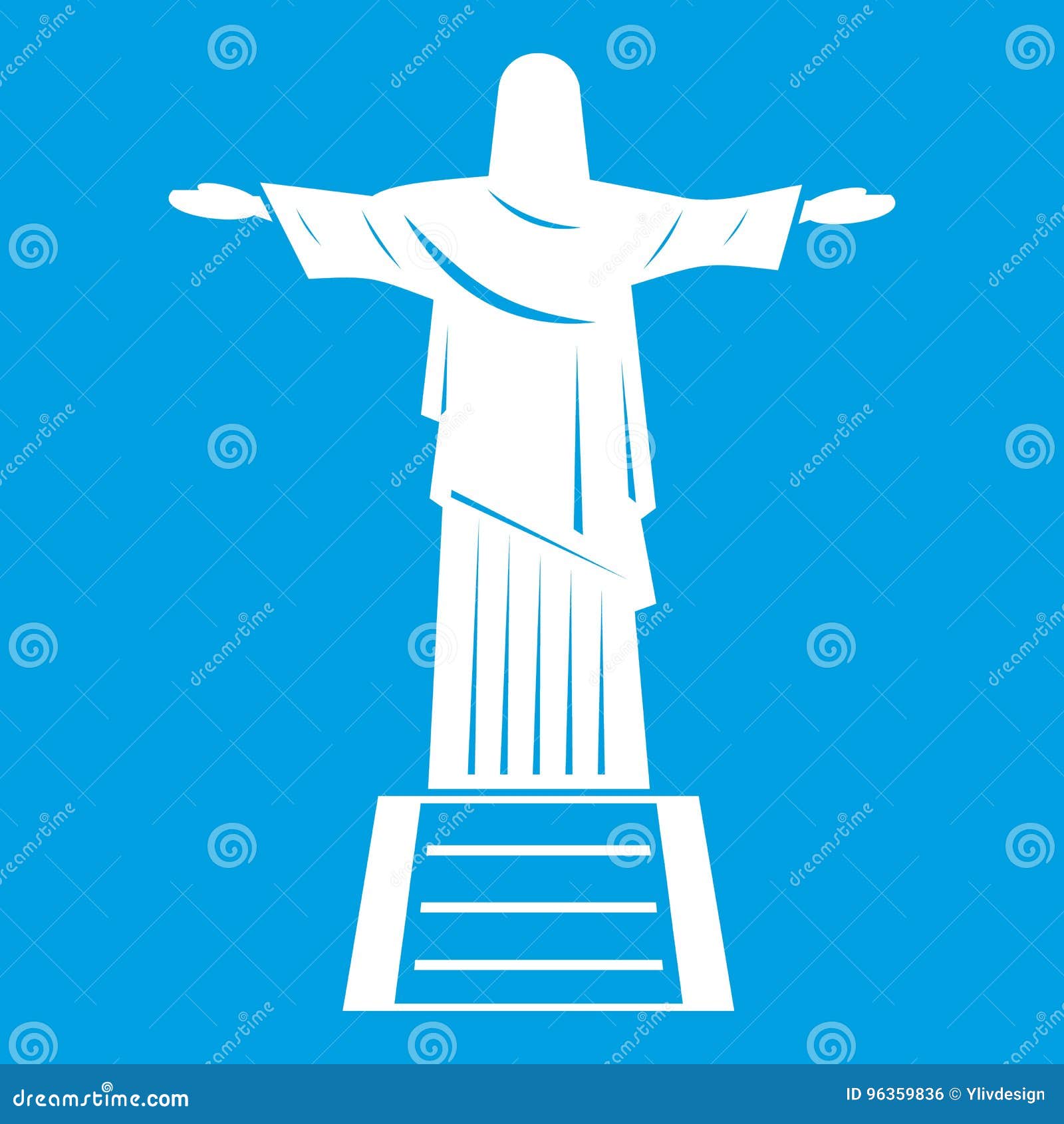 The Christ the Redeemer Statue Icon White Editorial Photo ...