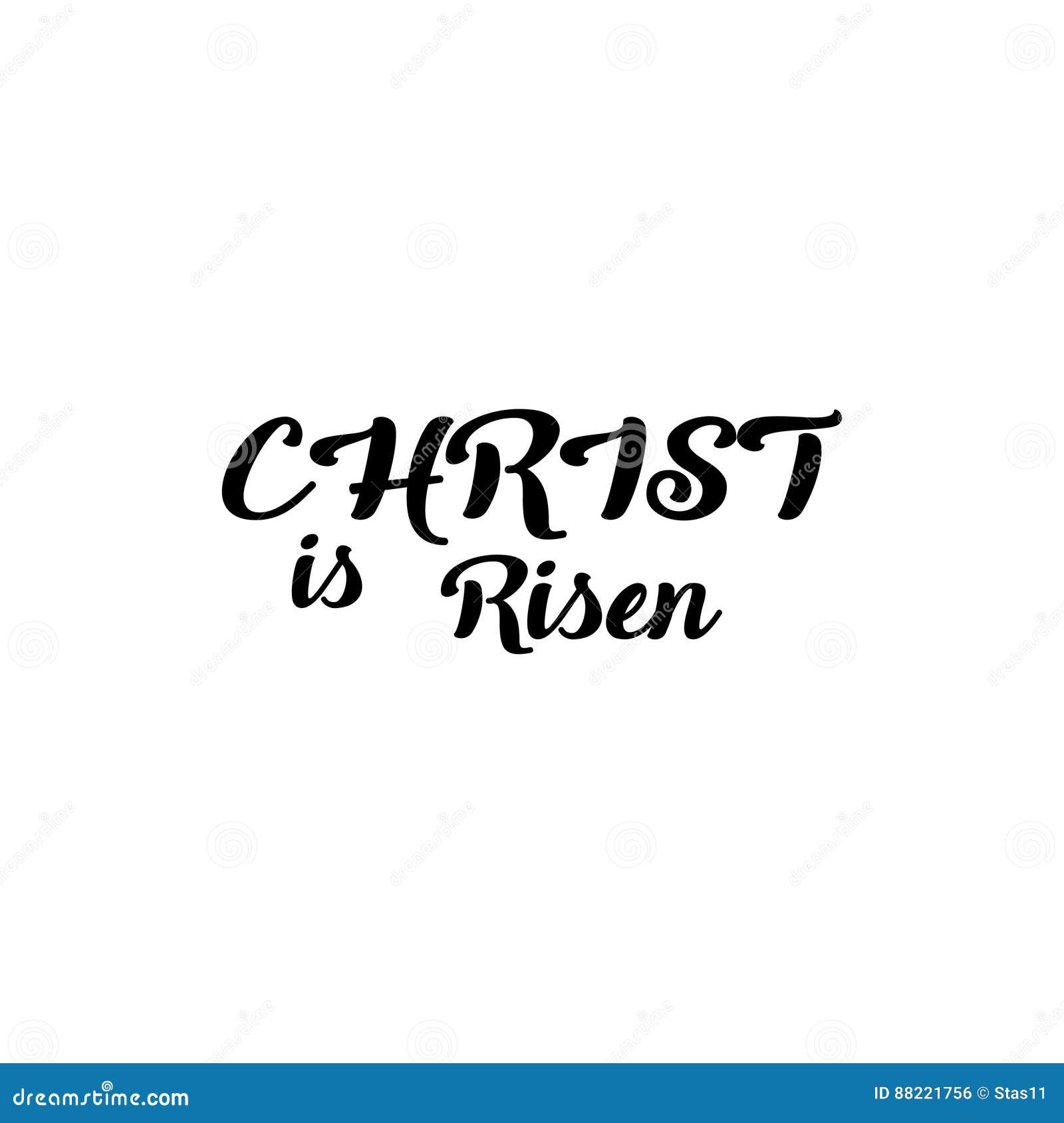 Christ is Risen Lettering Card. Hand Drawn Lettering Poster for Easter ...