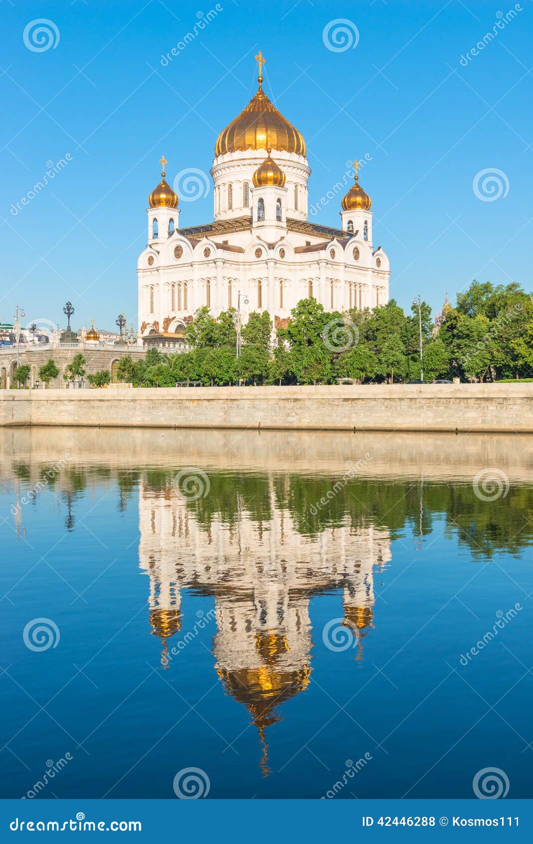 Christ the Saviour Reflected in the Water Stock Photo - Image of ...
