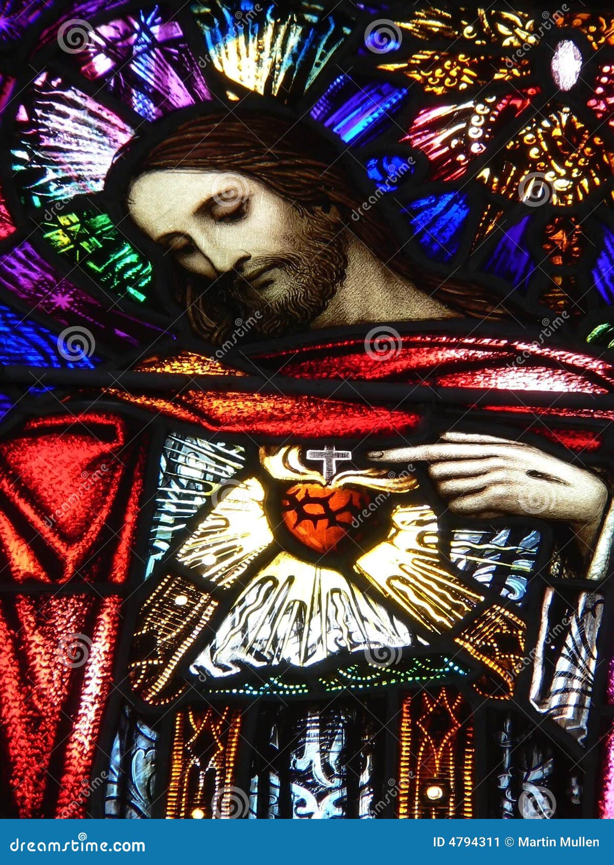 Christ, Stained Glass Image Stock Image - Image of chapel, effigy: 4794311