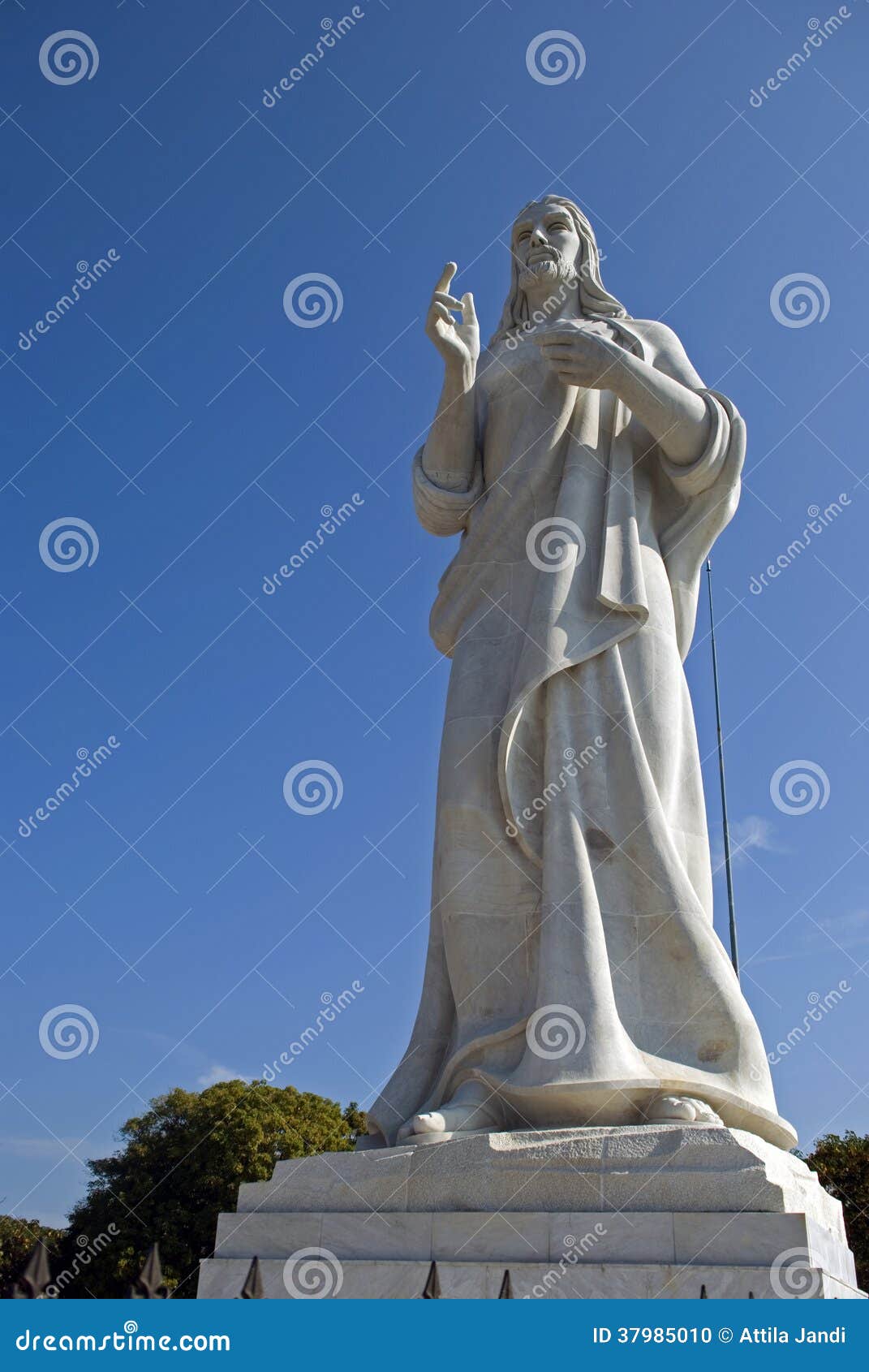 Christ Statue, Havana, Cuba Stock Photo - Image of bishop, architecture ...