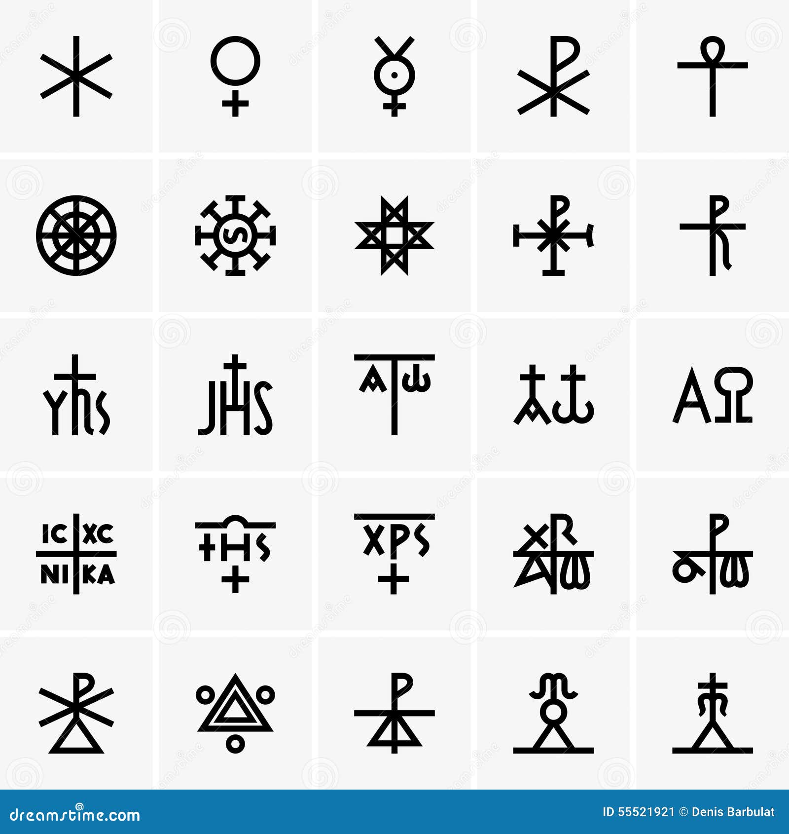 Christ symbols stock vector. Illustration of orthodox - 55521921