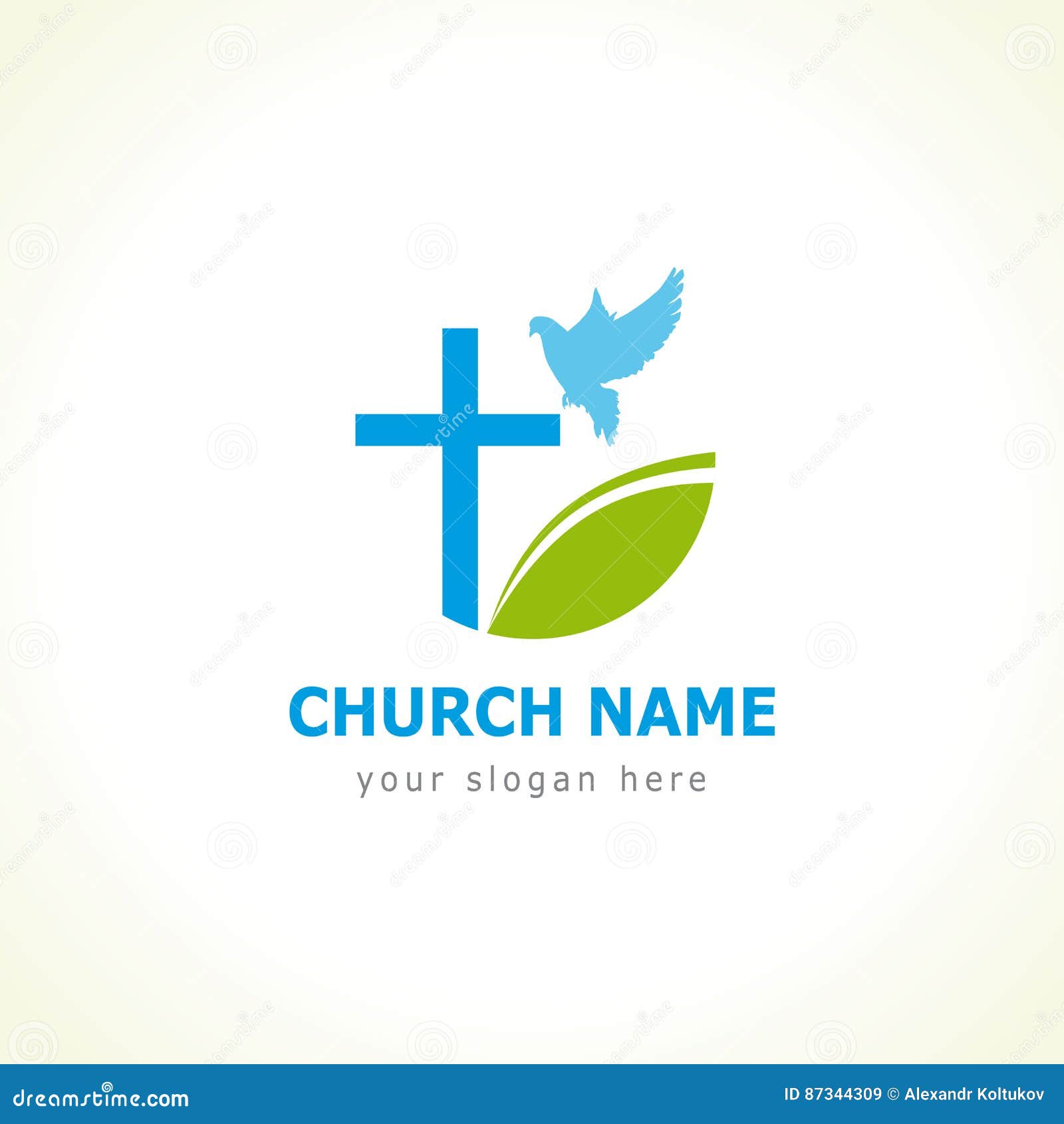 Christelijk Kerk Vectorembleem Vector Illustratie - Illustration of ...