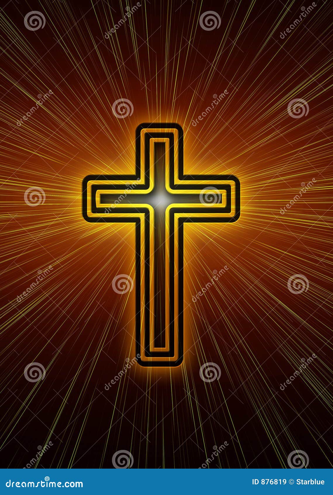 Christelijk kruis stock illustratie. Illustration of illustratie - 876819