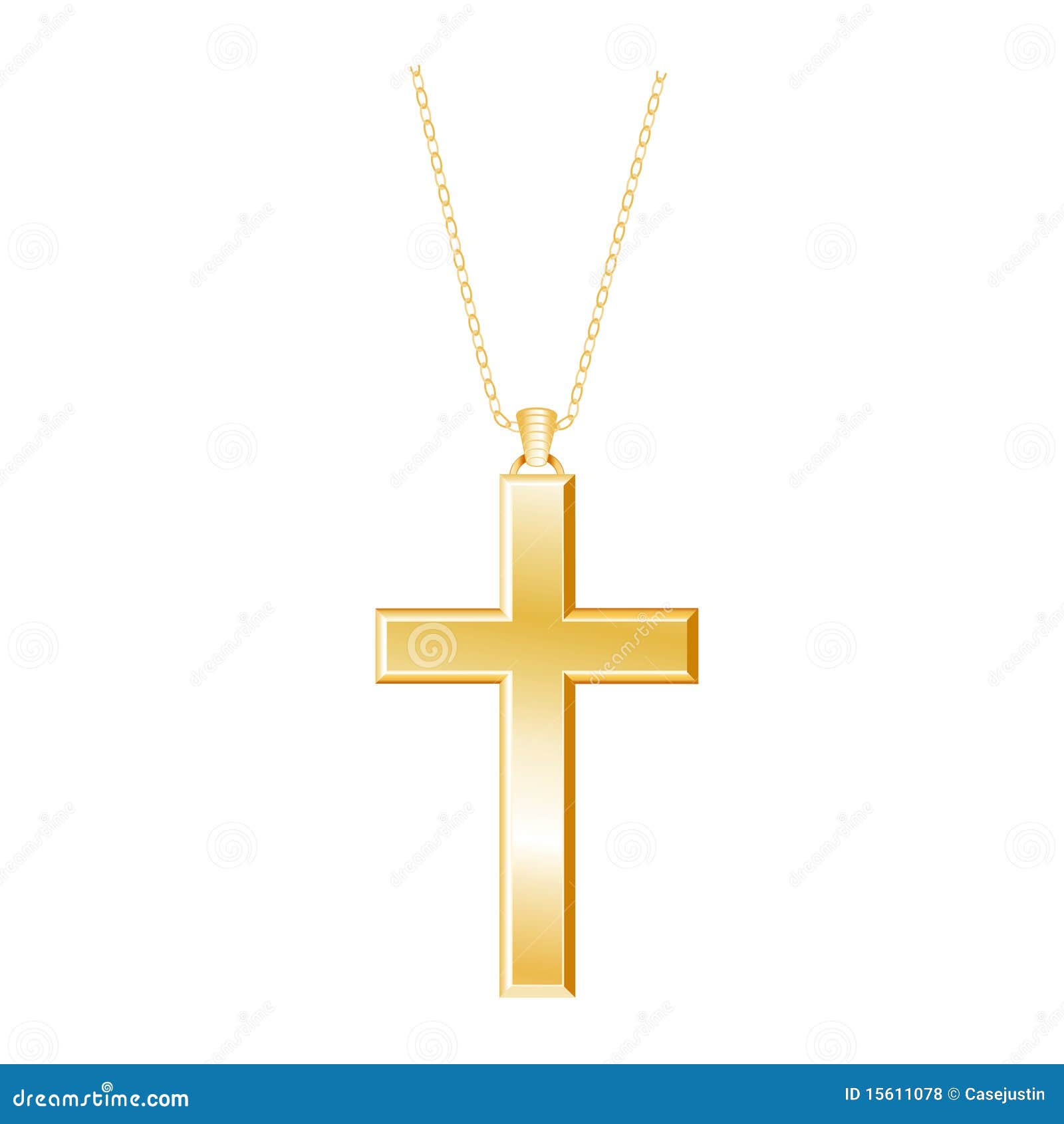 Christelijk Kruis, Ketting vector illustratie. Illustration of ...