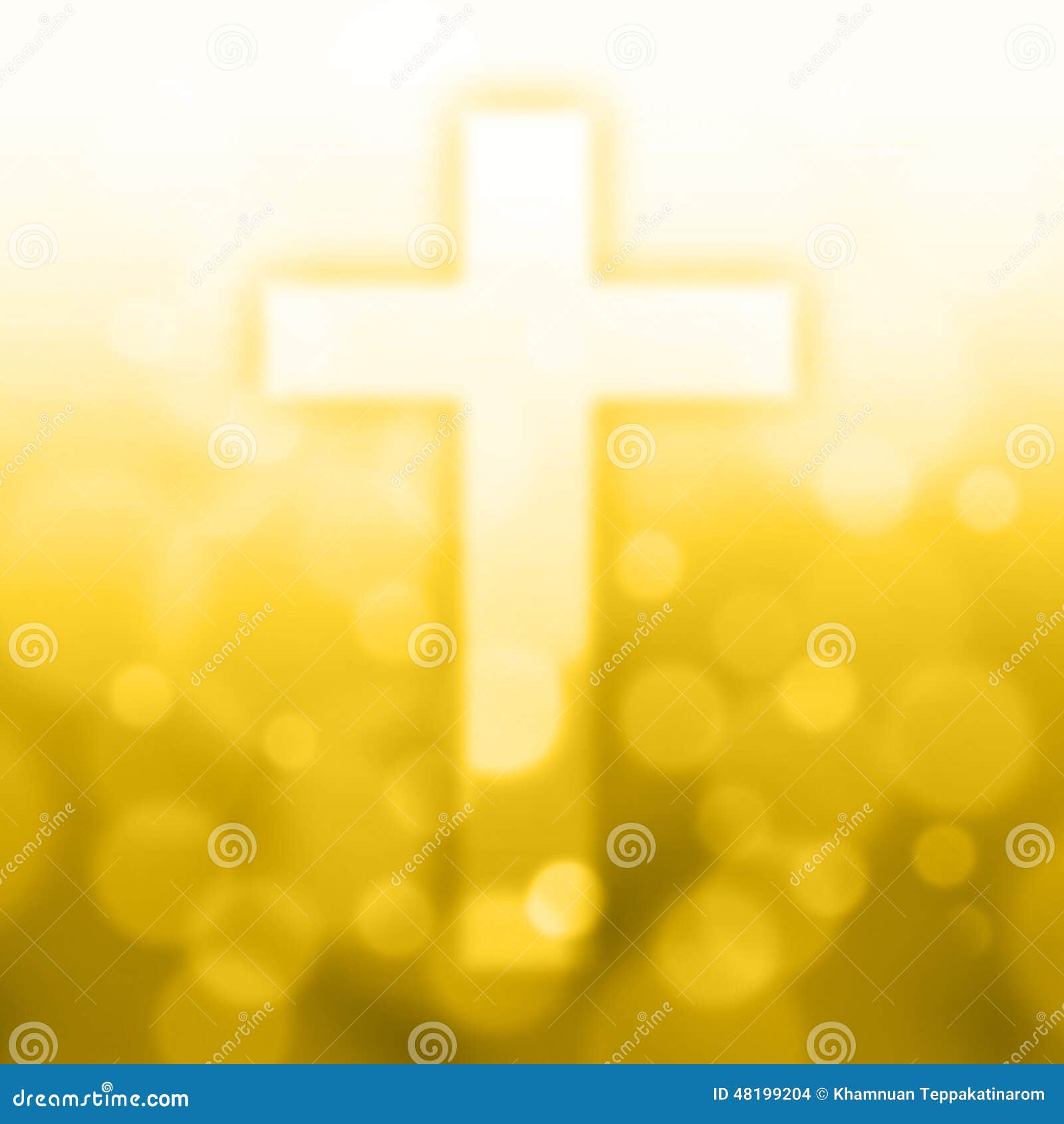 Christelijk Kruis Met Bokehlicht Stock Illustratie - Illustration of ...