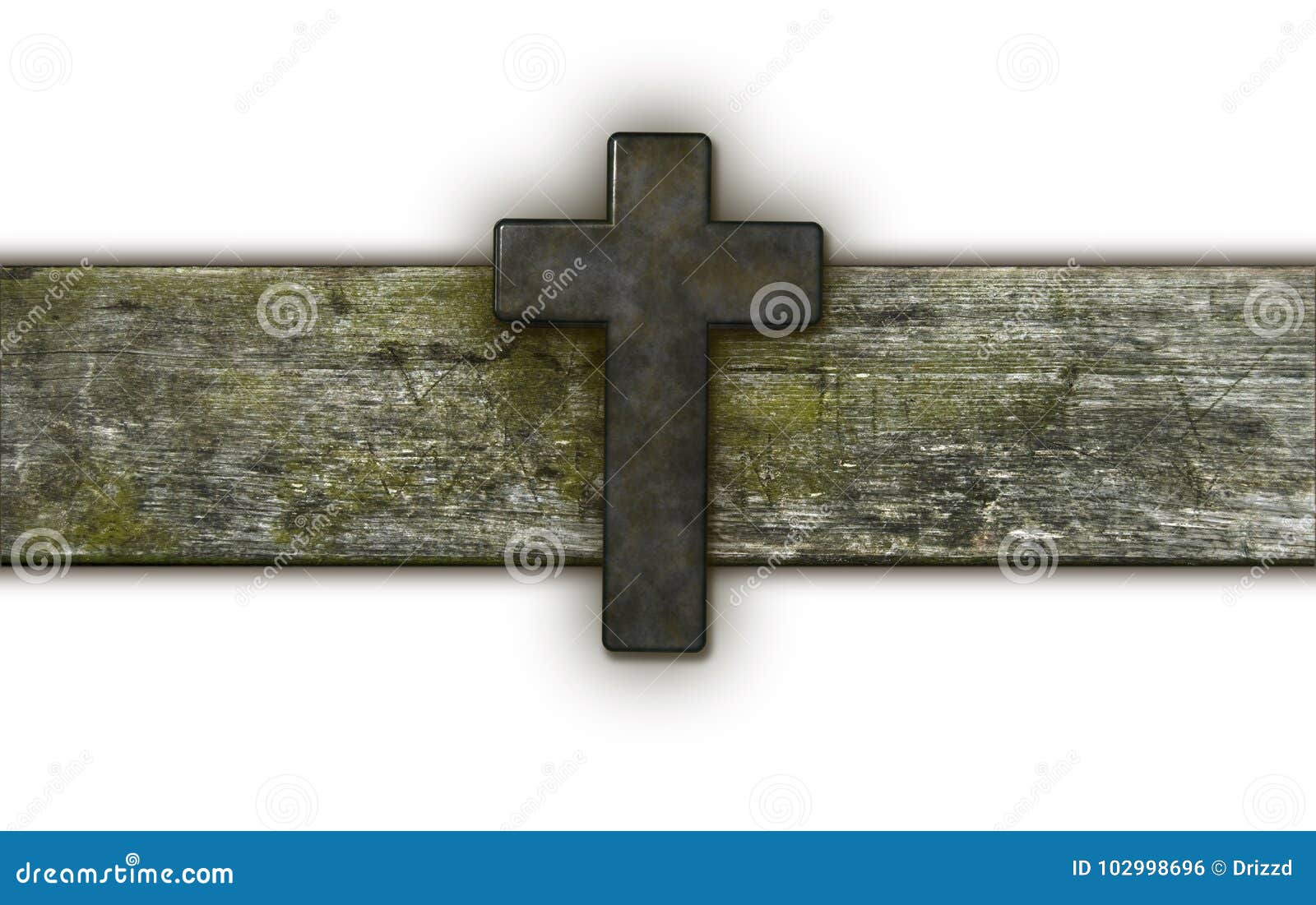 Christelijk Kruis Op Oude Houten Plank Stock Illustratie - Illustration ...