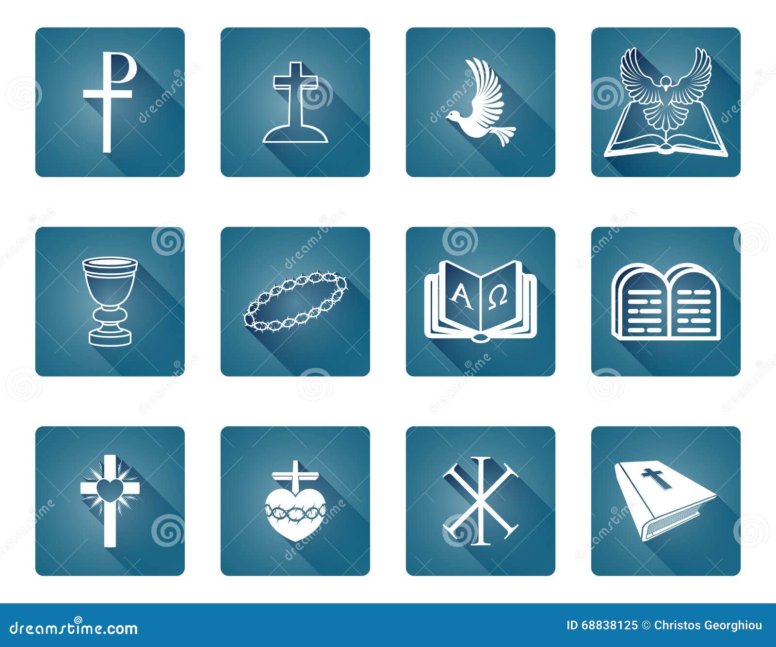 Christelijke pictogrammen vector illustratie. Illustration of vrede ...