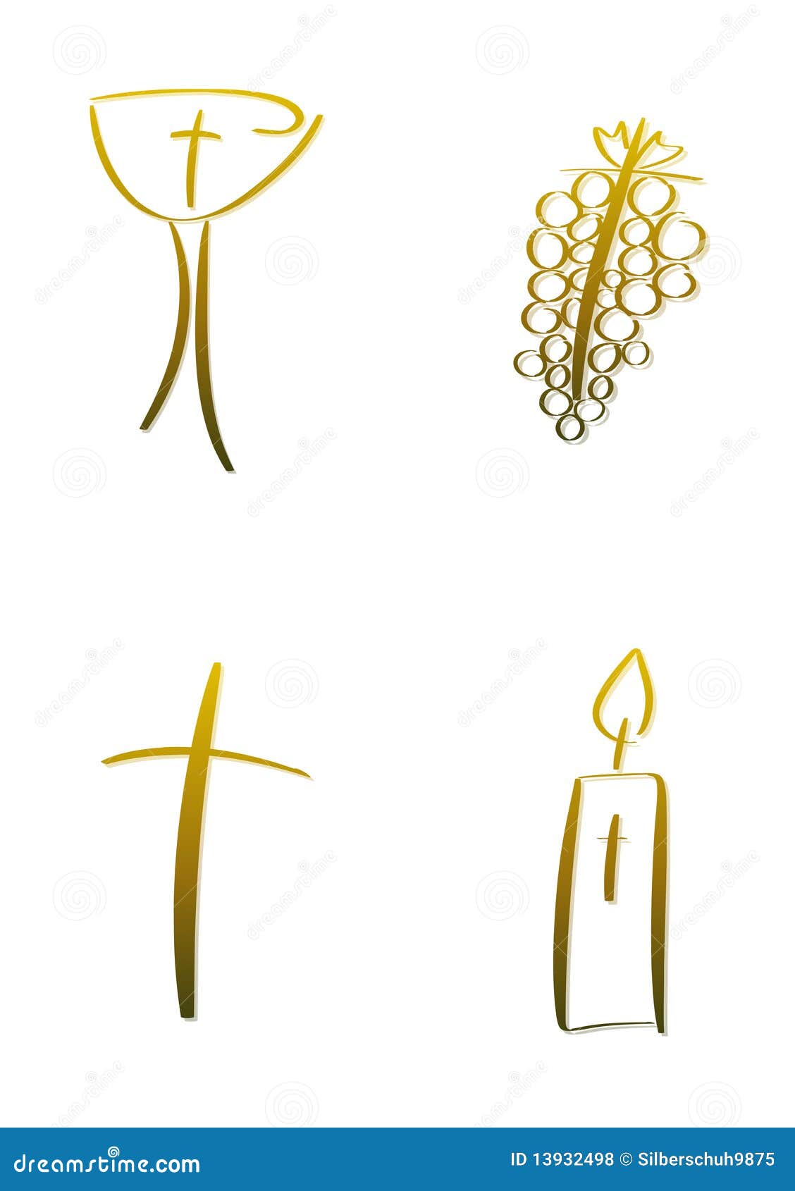 Christelijke Symbolen vector illustratie. Illustration of kleur - 13932498