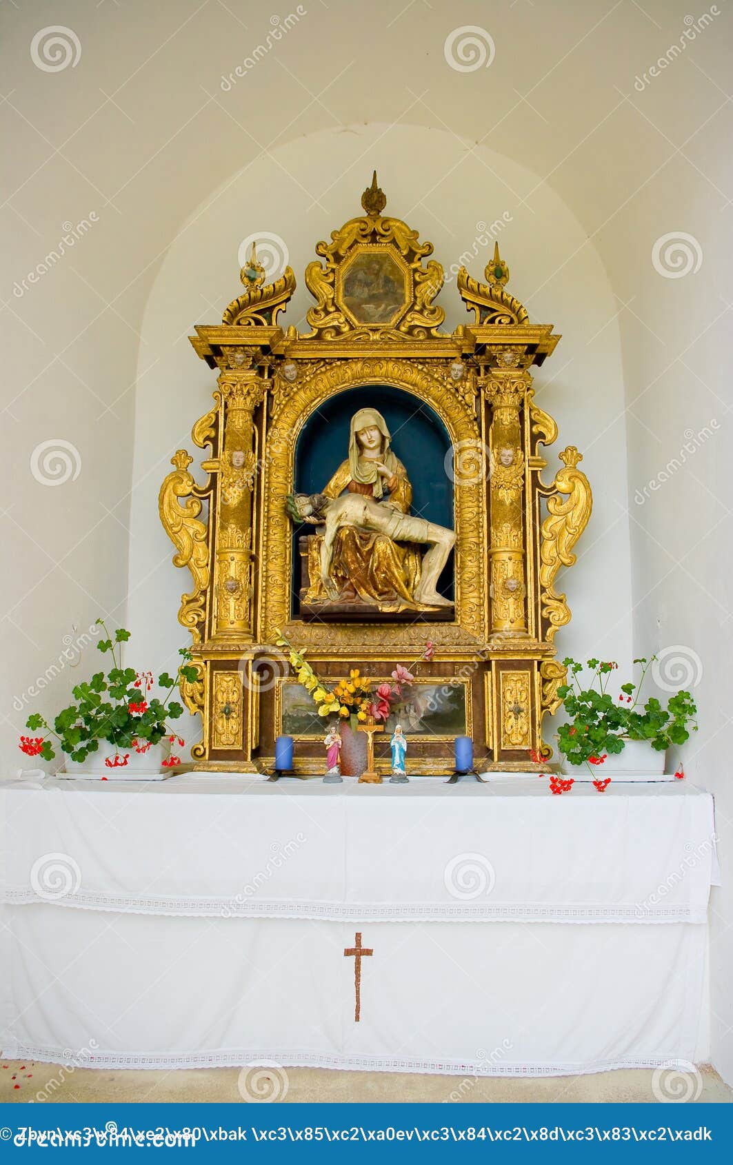 A Christian altar. stock image. Image of belief, saint - 21142879