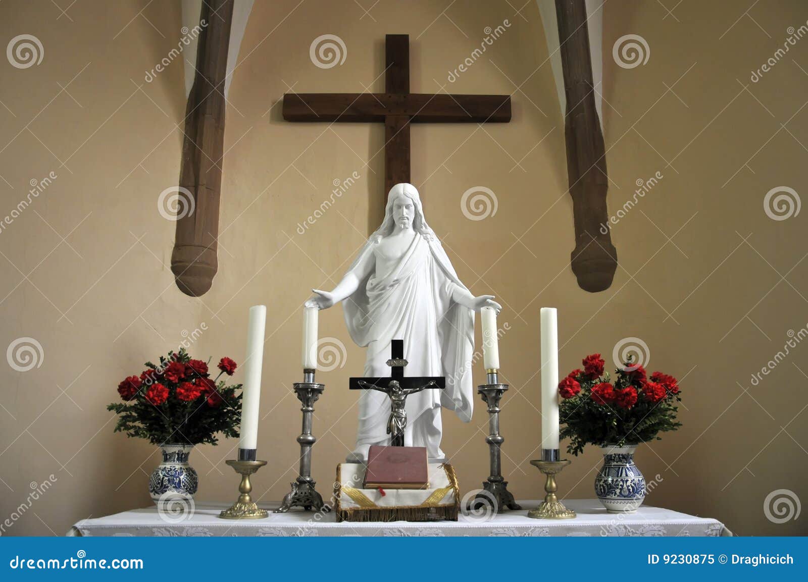 Christian altar with jesus stock image. Image of pray - 9230875