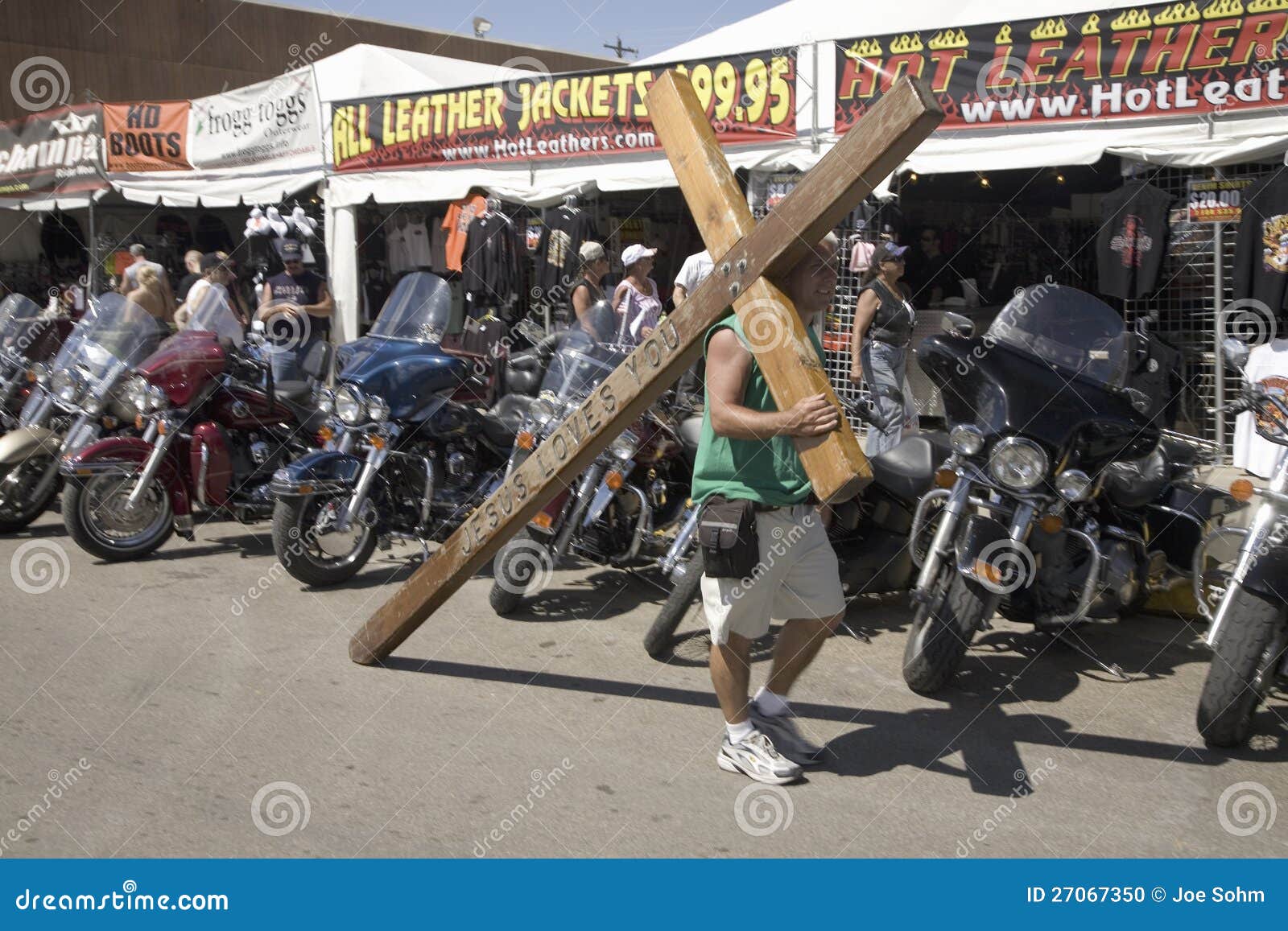 Christian Motorcycle Club In Parade In Small Town America Editorial ...