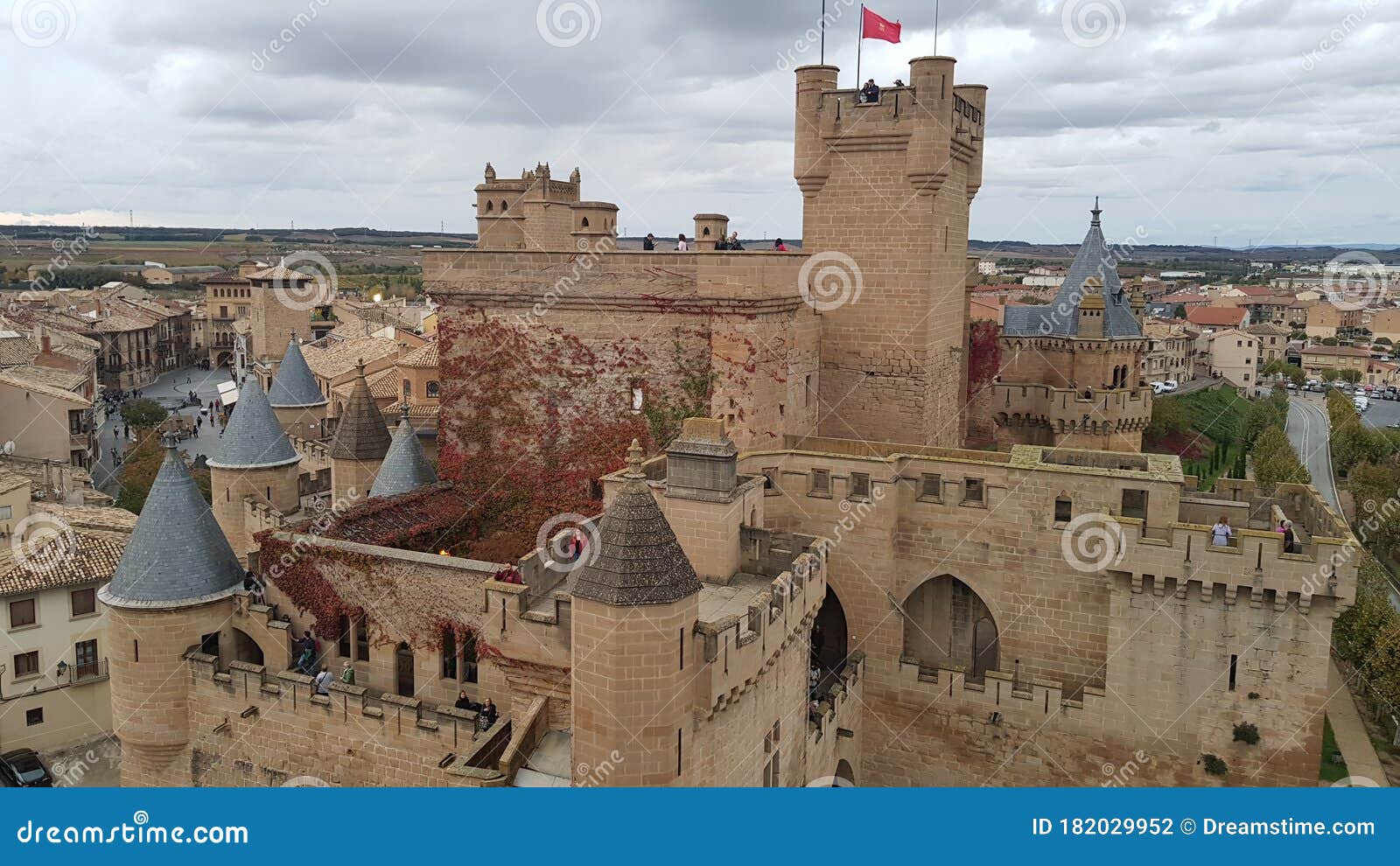 Christian Castle in Navarra Stock Photo - Image of monastery, tower ...