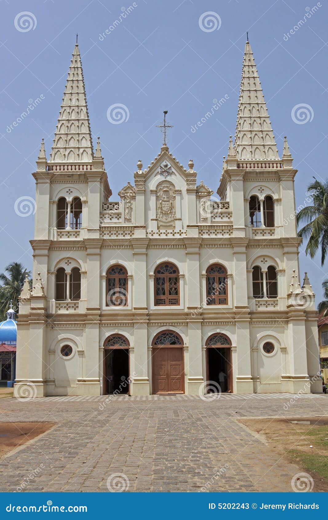 Christian Cathedral in India Stock Image - Image of fort, cathedral ...
