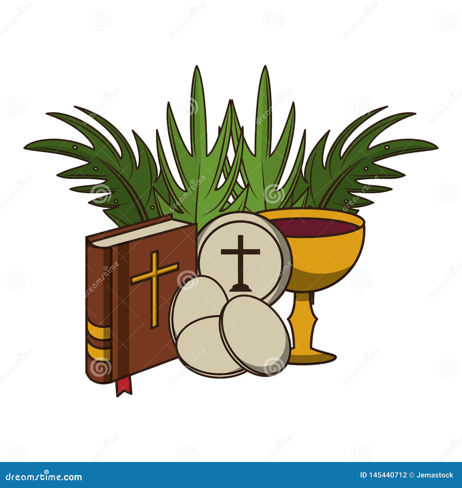 Christian Catholic Elements Stock Vector - Illustration of catholicism ...